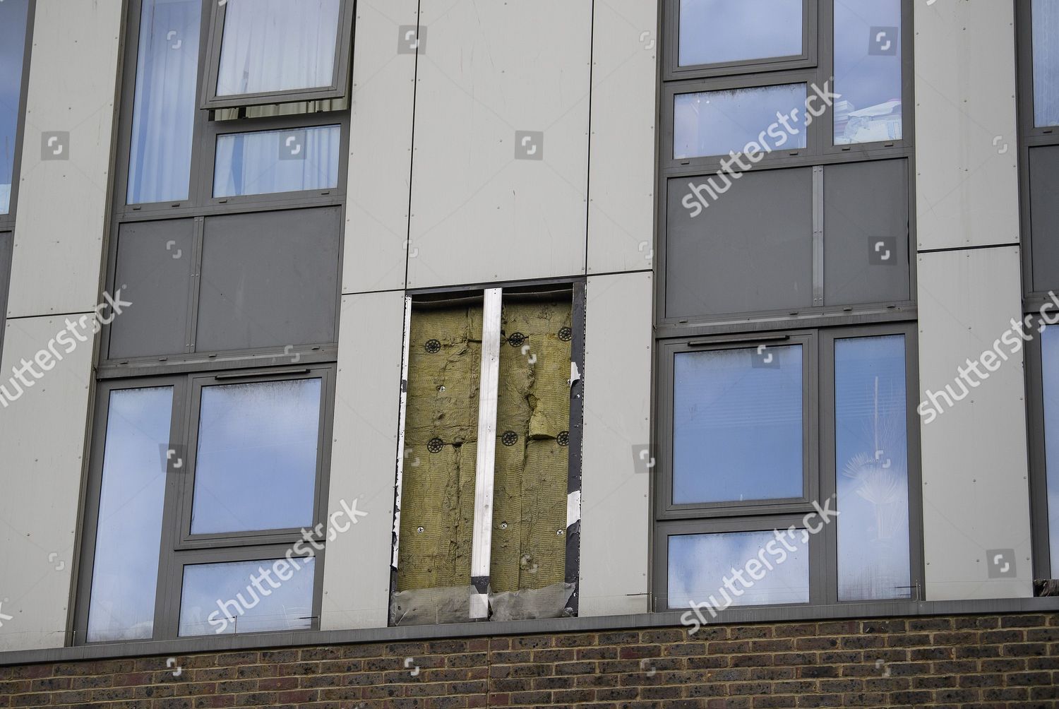 Section Cladding Removed By Workmen Dorney Editorial Stock Photo ...