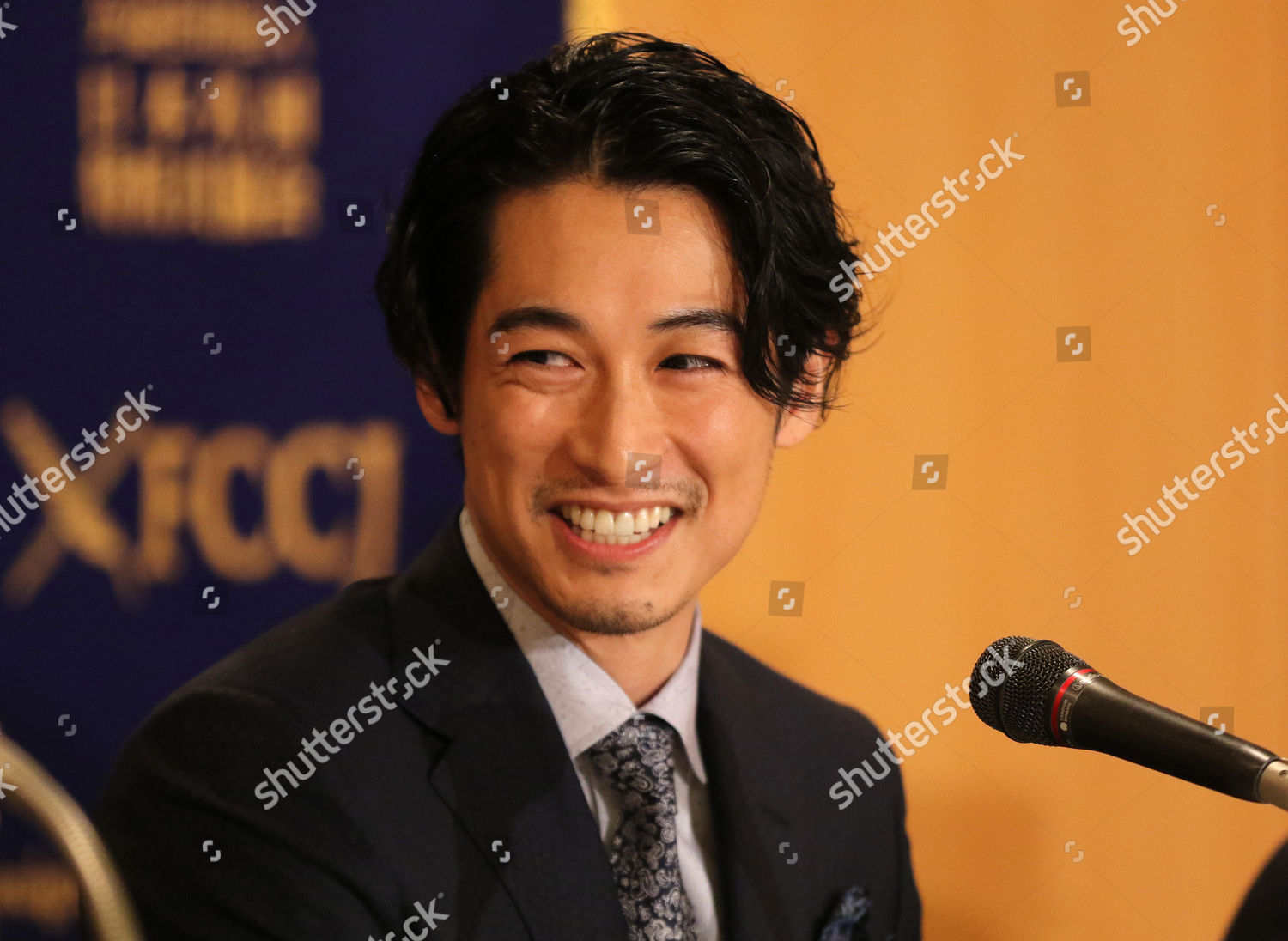 Japanese Actor Dean Fujioka Speaks Press Editorial Stock Photo - Stock ...