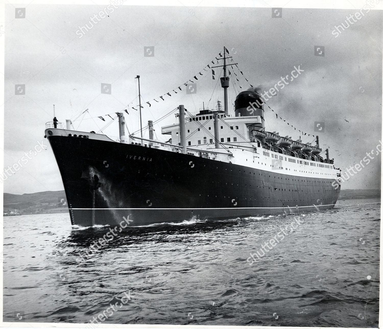 Ss Ivernia Pictured Leaving Greenock On Editorial Stock Photo - Stock ...