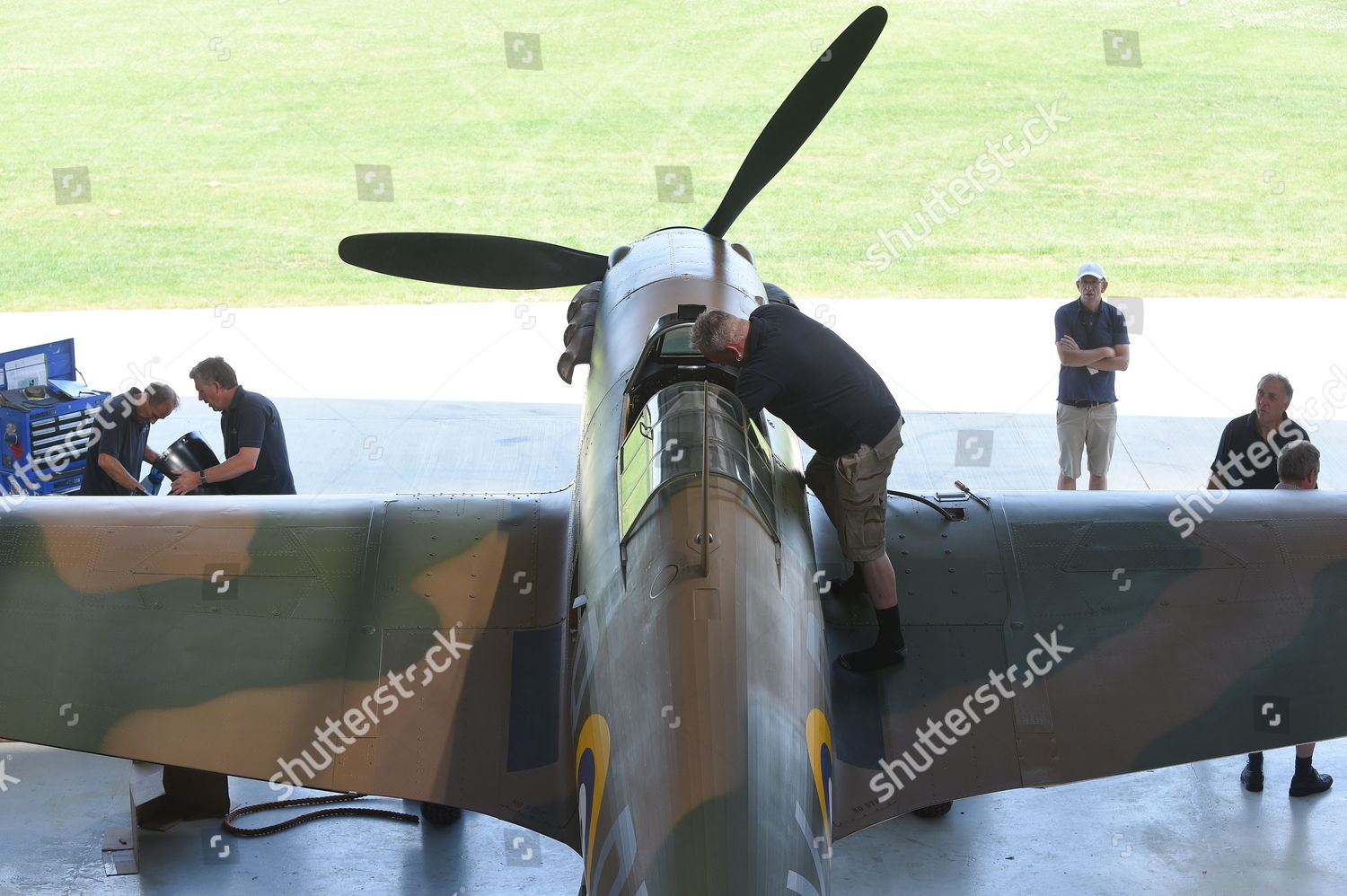 Restored Hawker Hurricane Elmsett Airfield Suffolk Editorial Stock ...