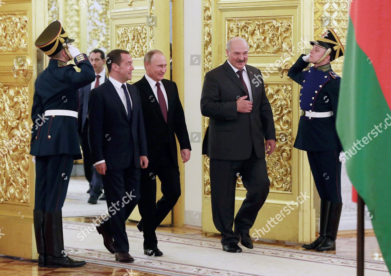 Dmitry Medvedev Vladimir Putin Alexander Lukashenko Editorial Stock ...