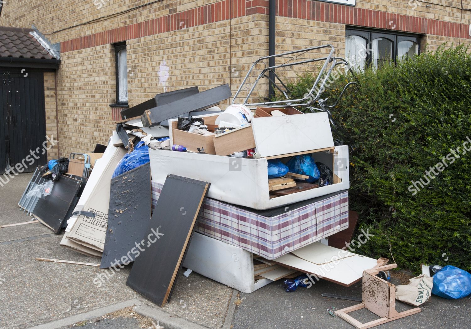 Rubbish Dumped On Local Council Estate Editorial Stock Photo - Stock ...