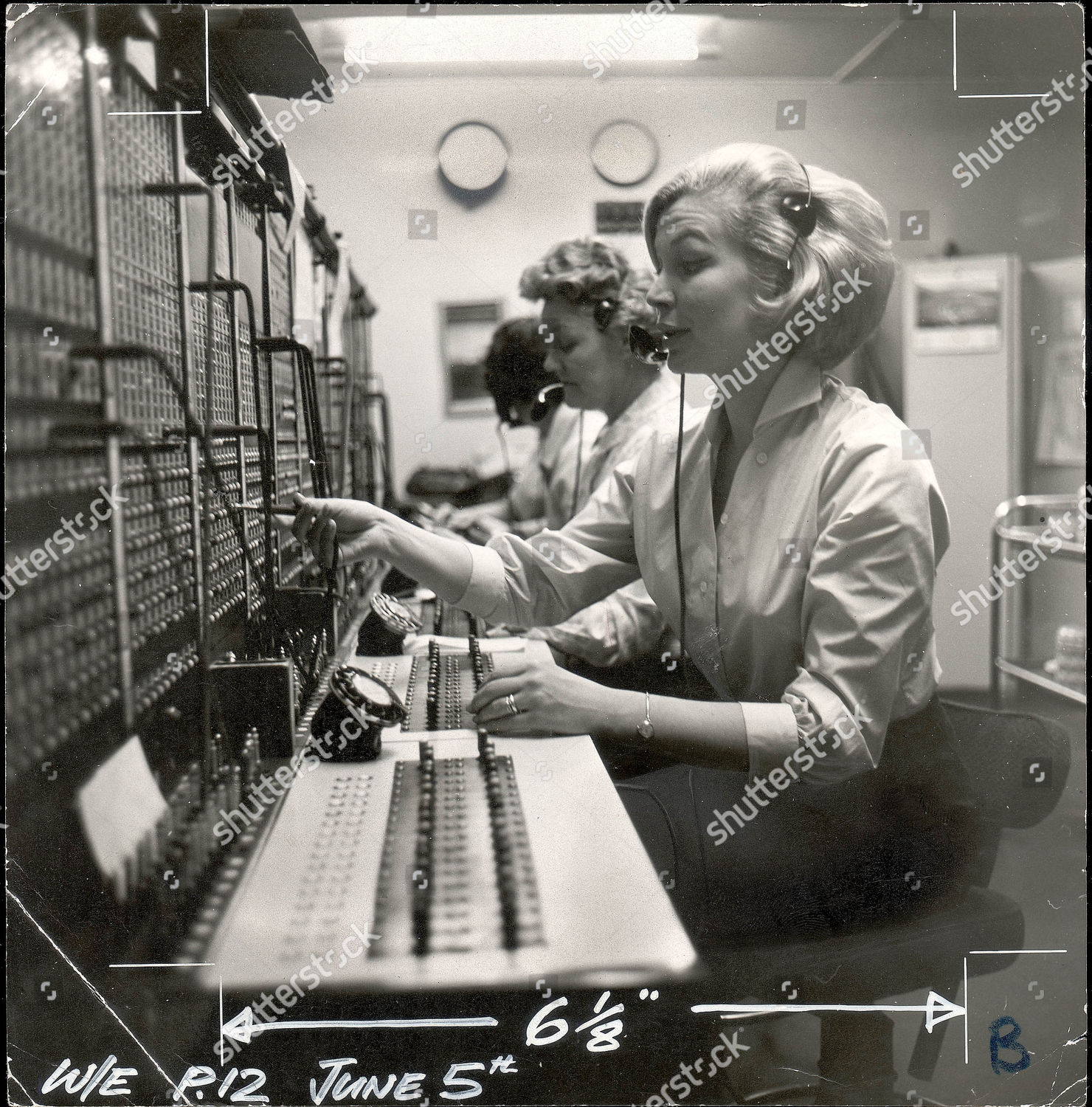 Telephone Exchange Picture Shows Woman Telephone Editorial Stock Photo ...