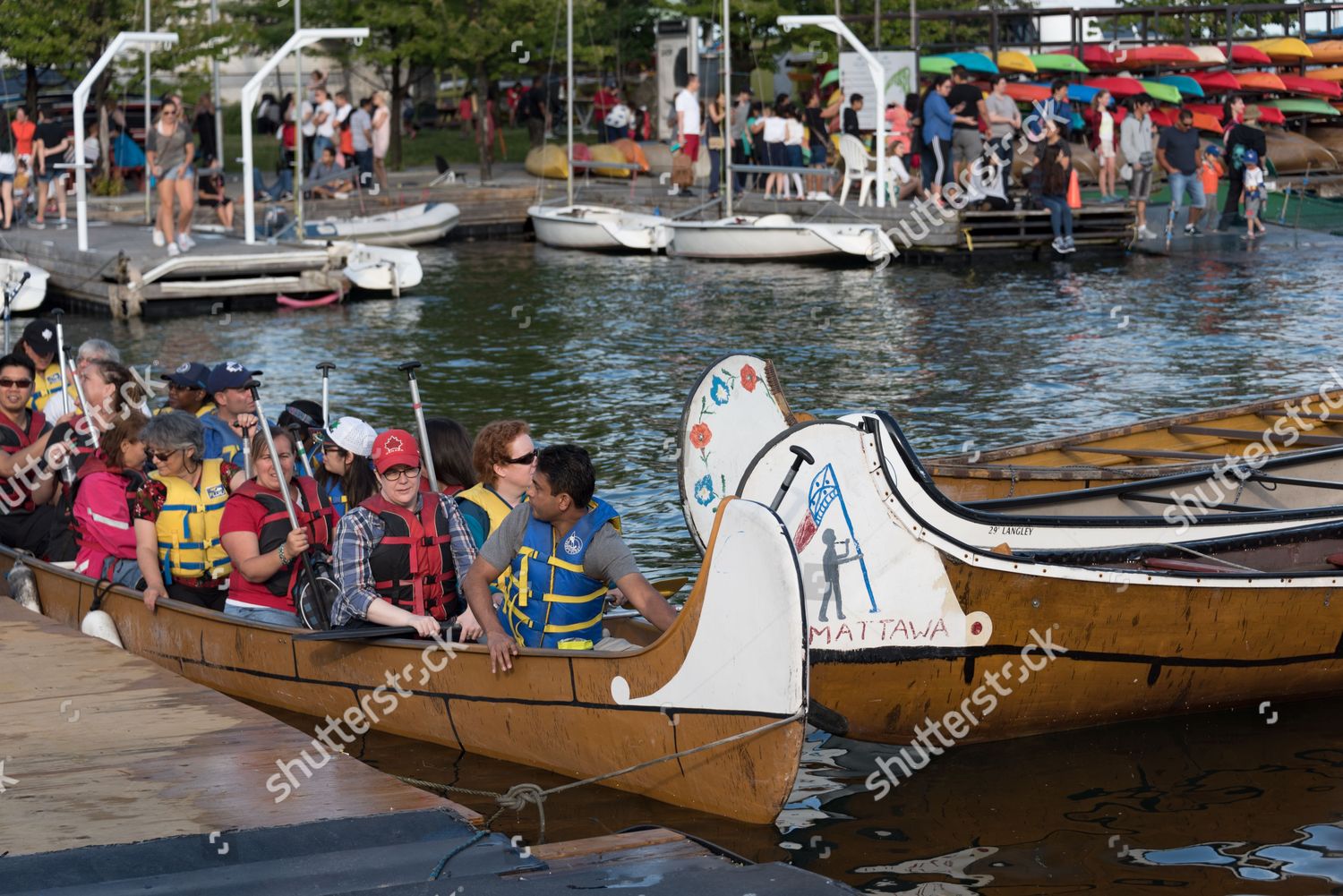 Canoe Tour Lake Ontario First Nations Editorial Stock Photo - Stock ...