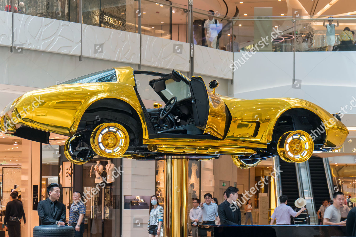 Golden Vintage Car Can Be Seen Editorial Stock Photo - Stock Image ...