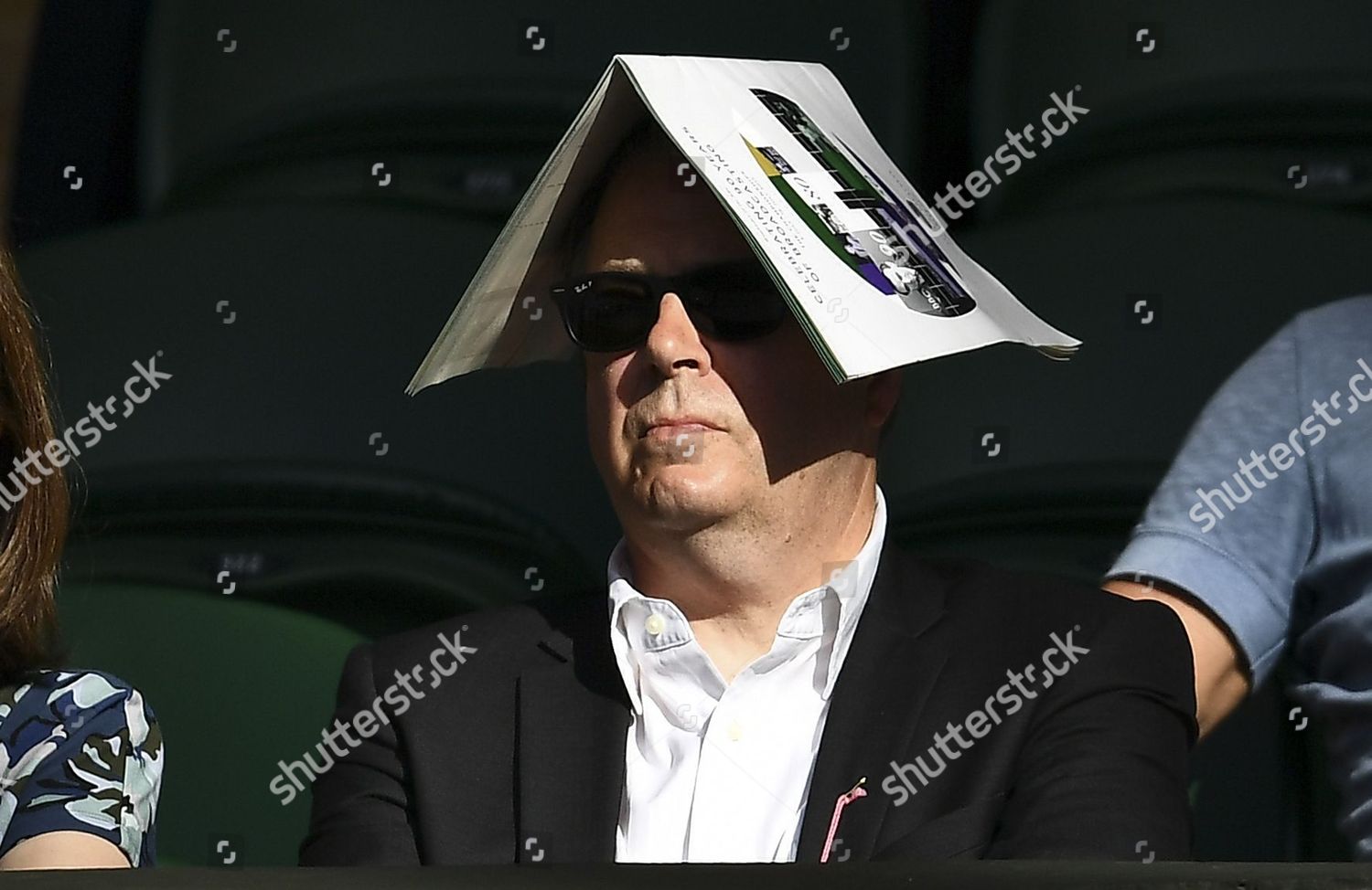 Spectator Places Programme On His Head Editorial Stock Photo - Stock ...