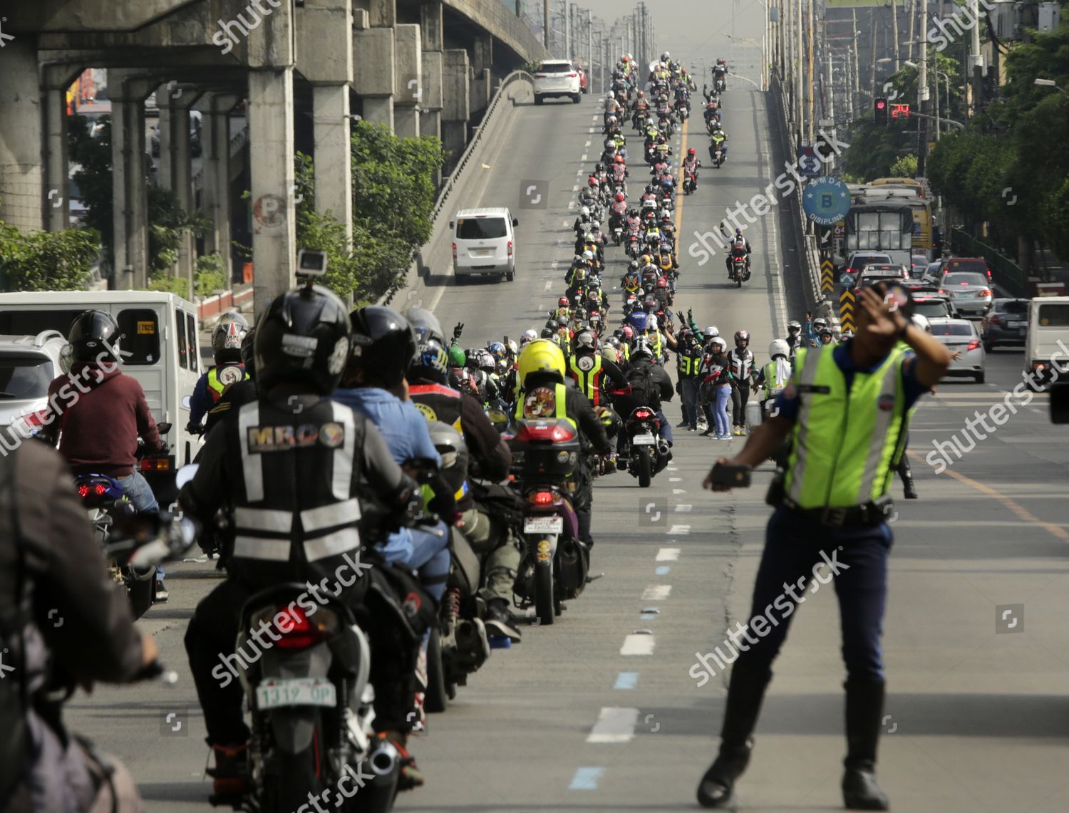Filipino Members Motorcycle Rights Organization Mro Editorial Stock ...
