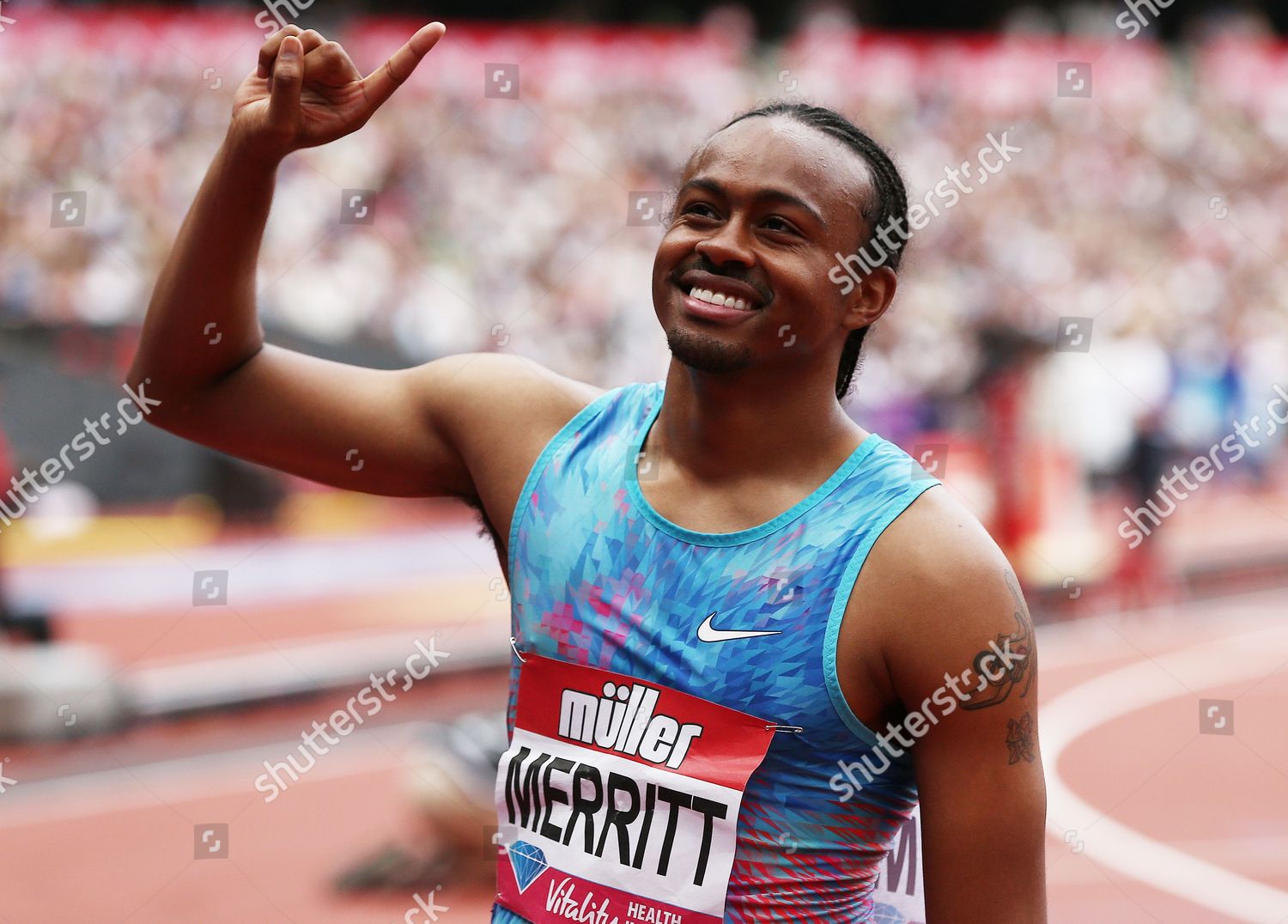 Aries Merritt Usa Gestures Crowd After Editorial Stock Photo - Stock ...