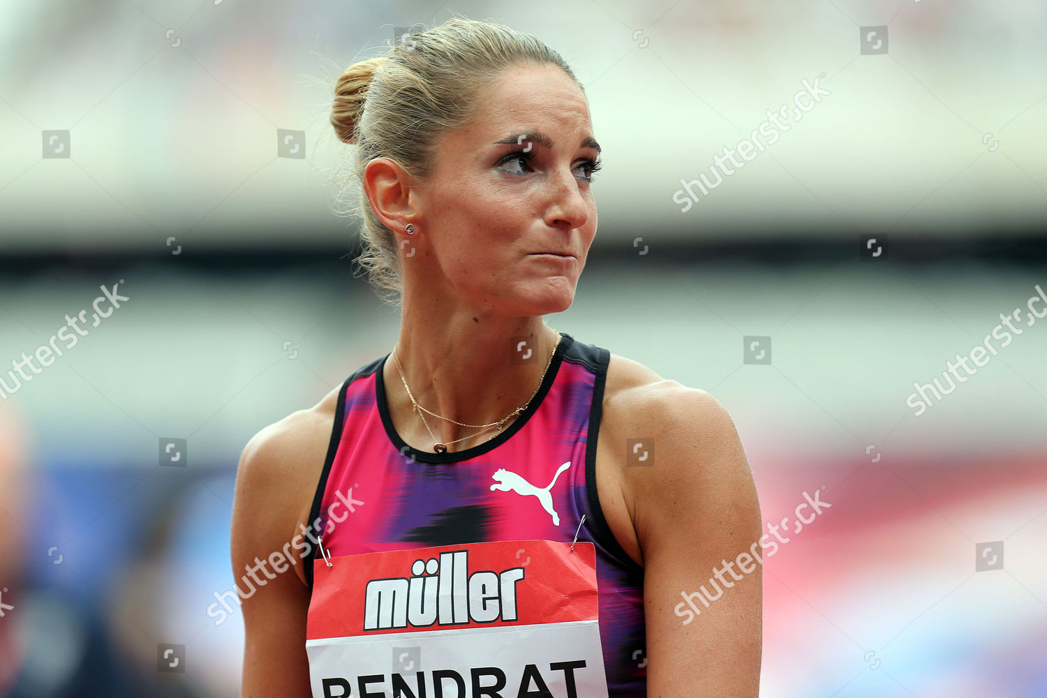Stephanie Bendrat Austria Competes 100 Metres Editorial Stock Photo ...