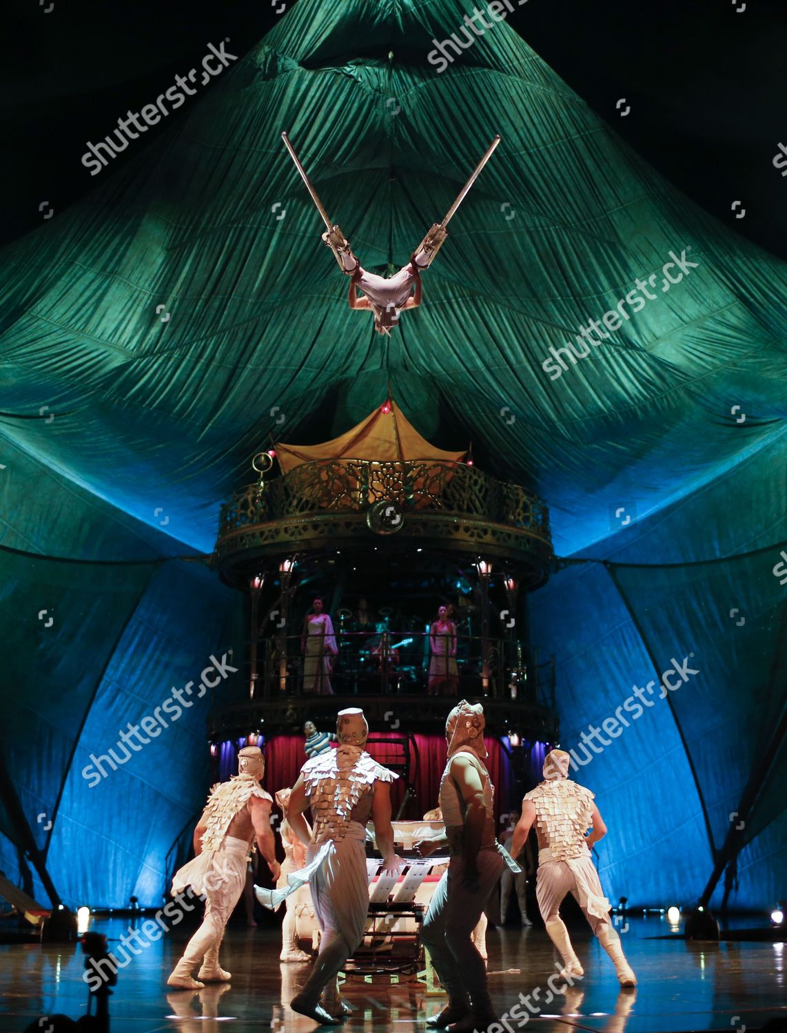 Acrobat Wearing Stilts Performs Back Flip Editorial Stock Photo - Stock ...