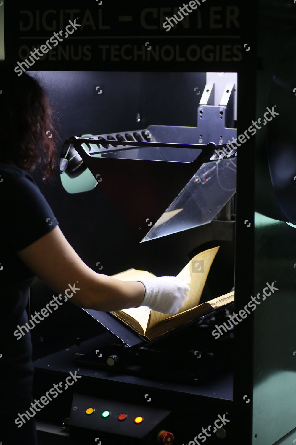 Woman Scans Book Digitization Studio National Editorial Stock Photo ...