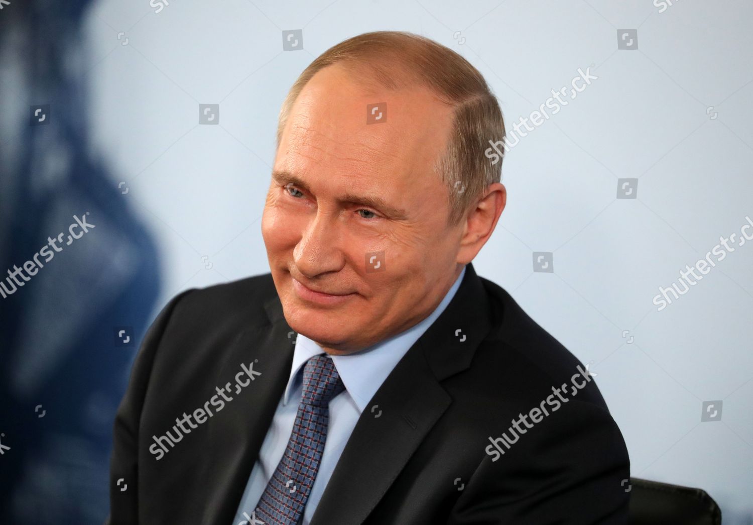 Russian President Vladimir Putin Smiles During Editorial Stock Photo ...