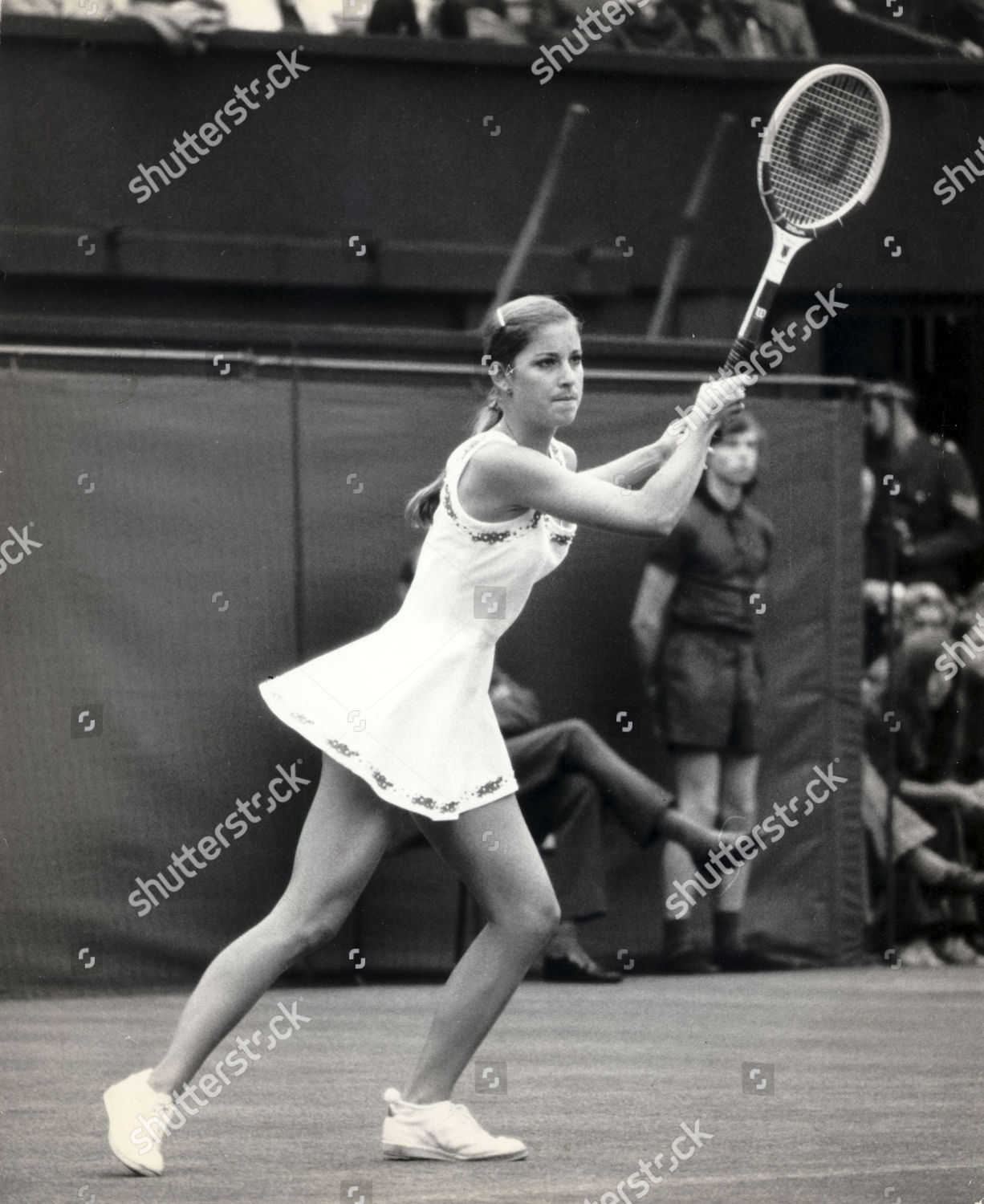 Chris Evert Tennis Player Action Wimbledon Editorial Stock Photo ...