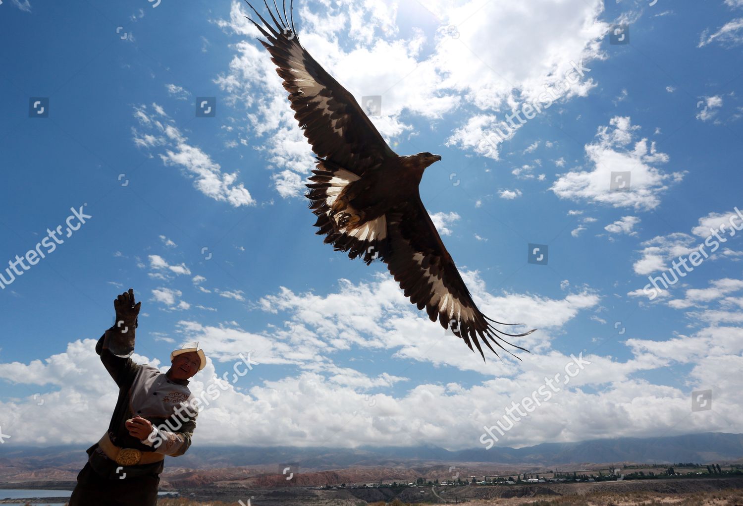 Kyrgyz Berkutchi Eagle Hunter Launches His Editorial Stock Photo ...