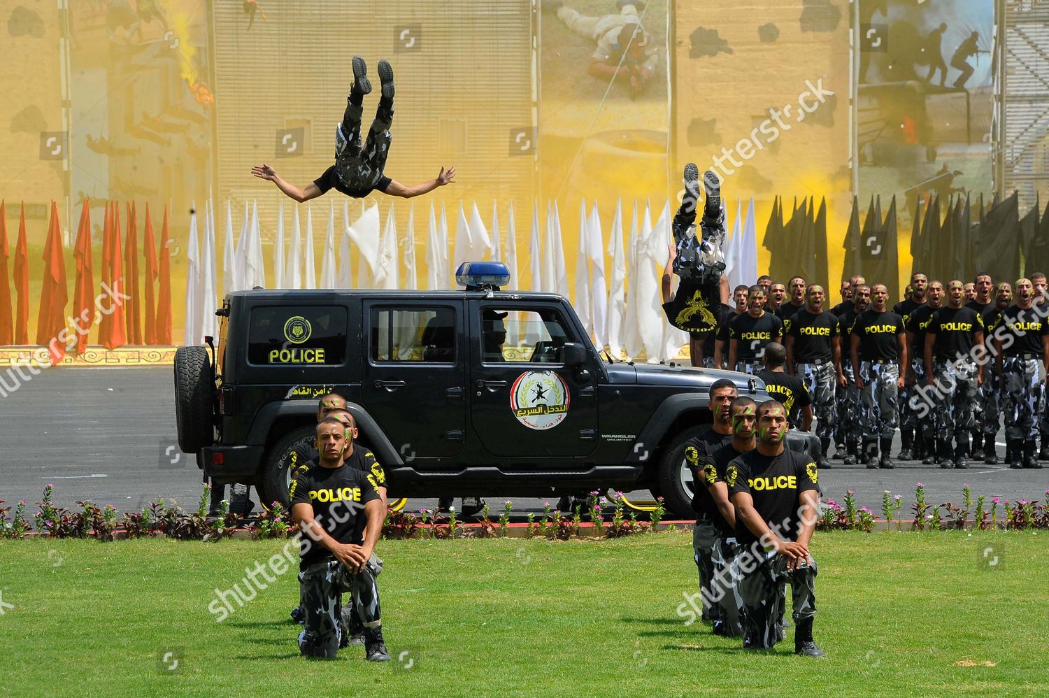 Egyptian Police Officers Demonstrate Their Skills Editorial Stock Photo ...