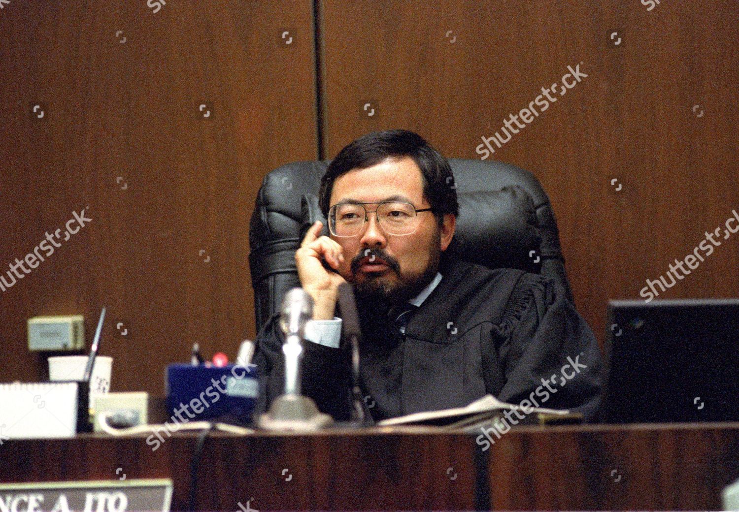 Superior Court Judge Lance Ito Presides Editorial Stock Photo - Stock ...