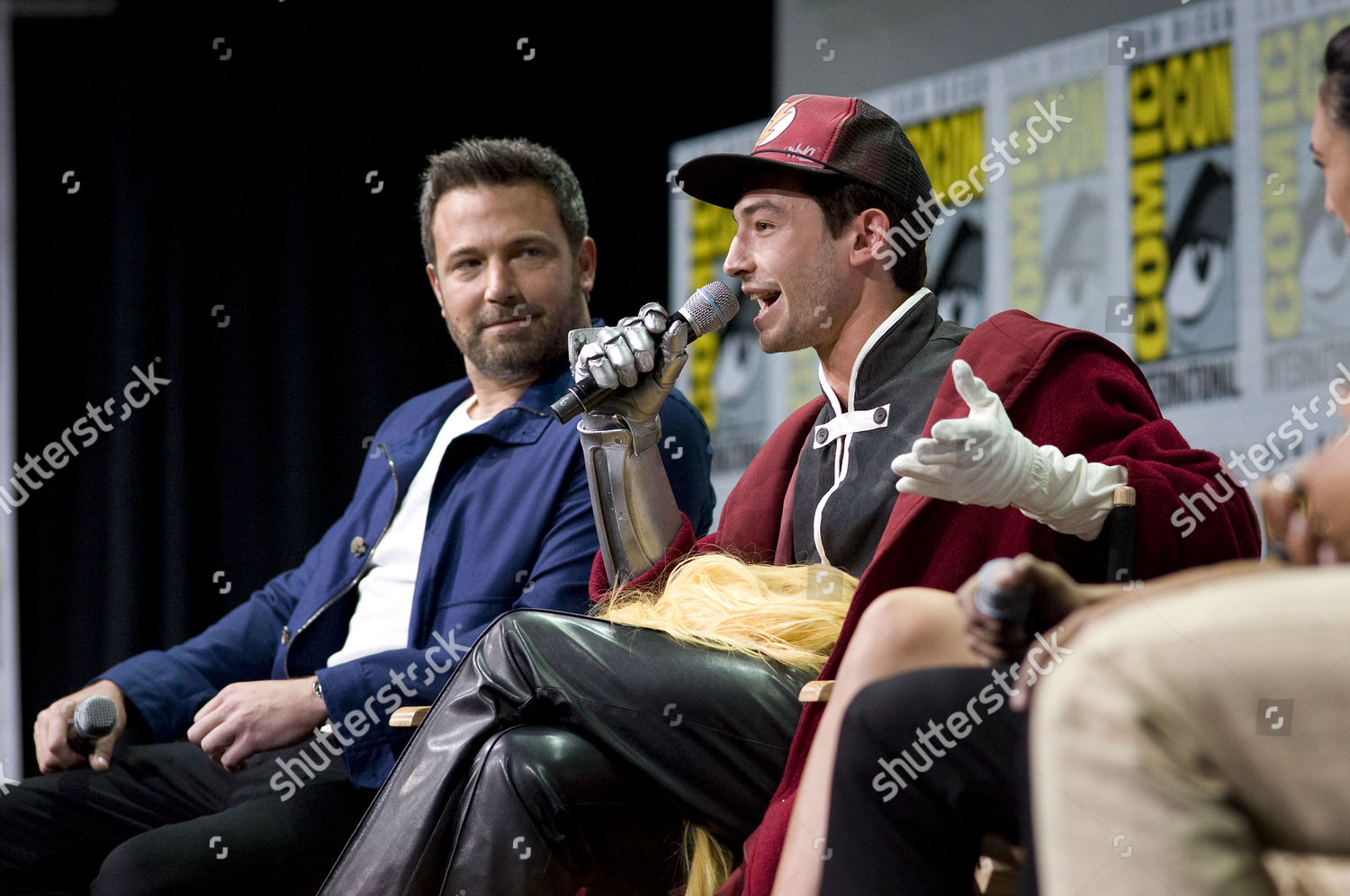 American Actor Erza Miller Talks During Editorial Stock Photo - Stock ...