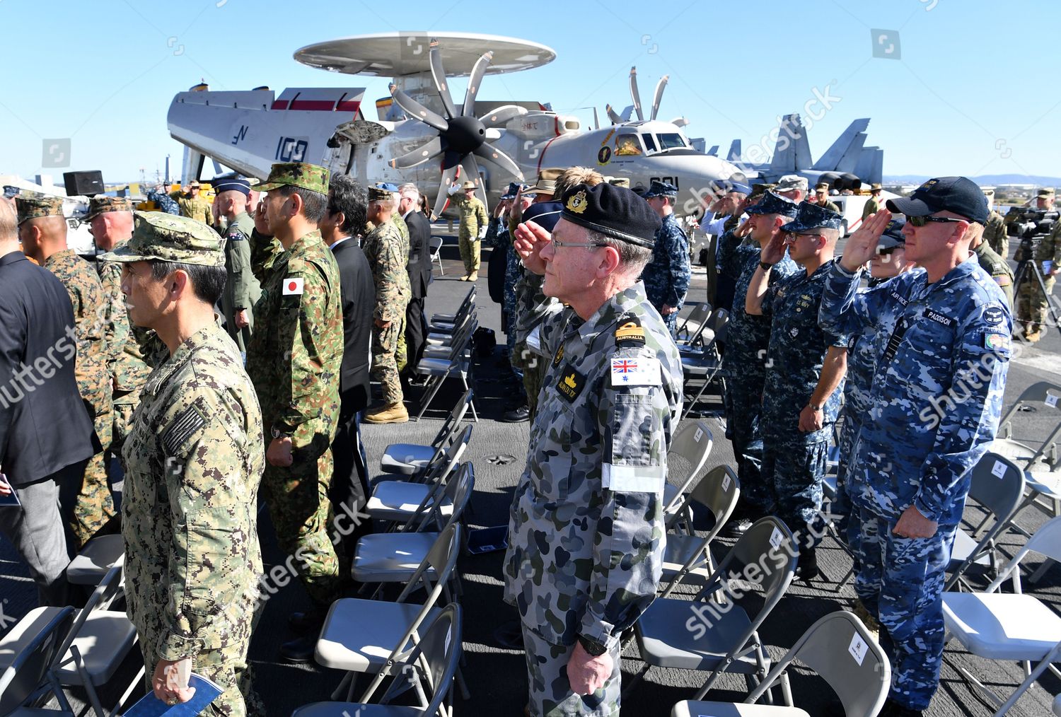 Military Personnel Salute During Closing Ceremony Editorial Stock Photo ...