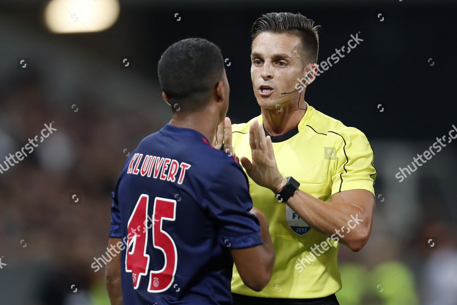 Lr Justin Kluivert Ajax Referee Carlos Editorial Stock Photo - Stock ...