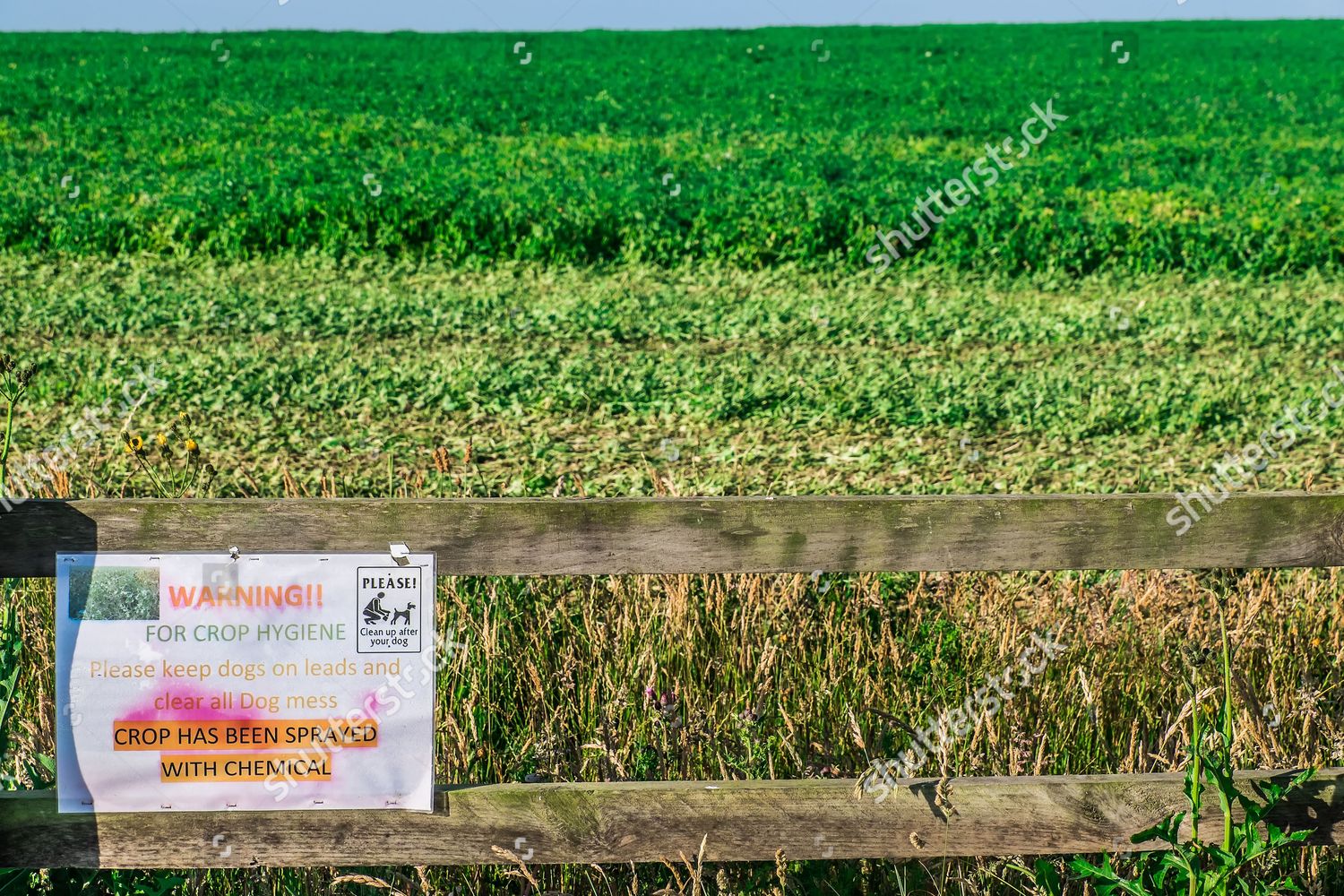 Chemical Warning Sign On Farm Crops Editorial Stock Photo - Stock Image ...