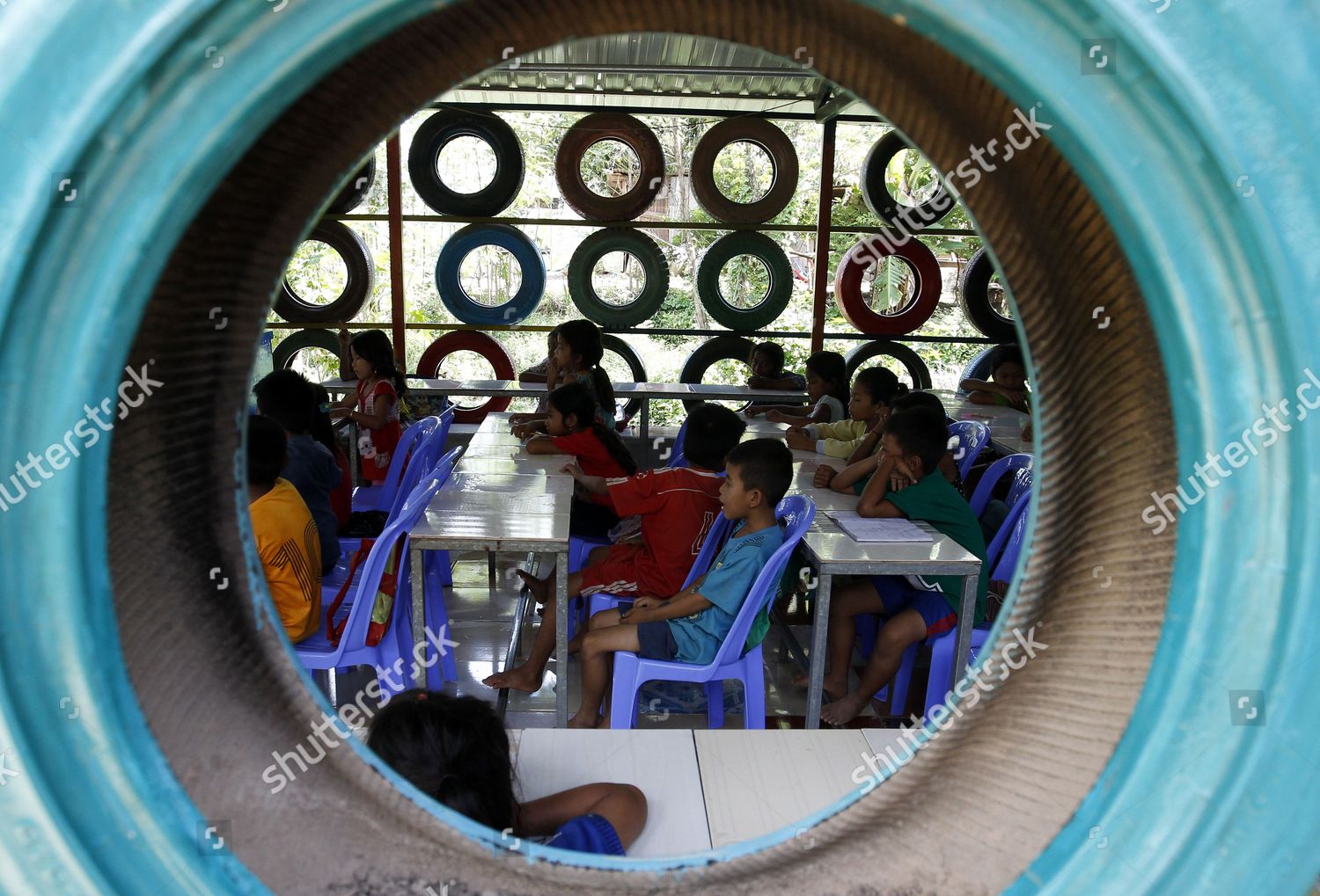 Cambodian Students Study Classroom Coconut School Editorial Stock Photo ...