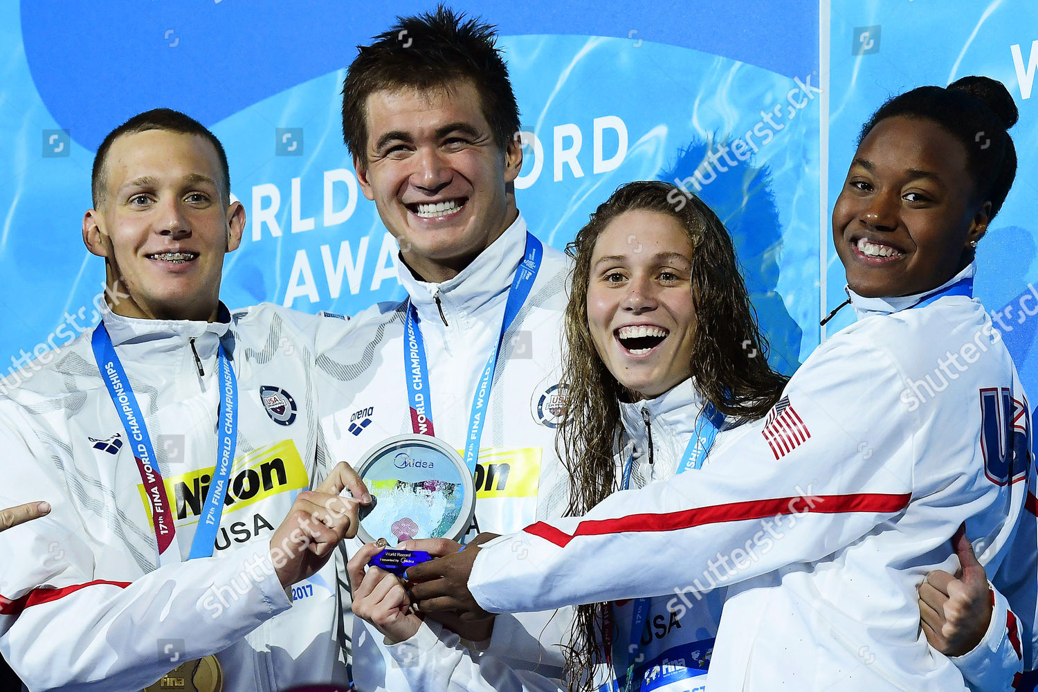 Mallory Comerford Nathan Adrian Caeleb Remel Editorial Stock Photo ...