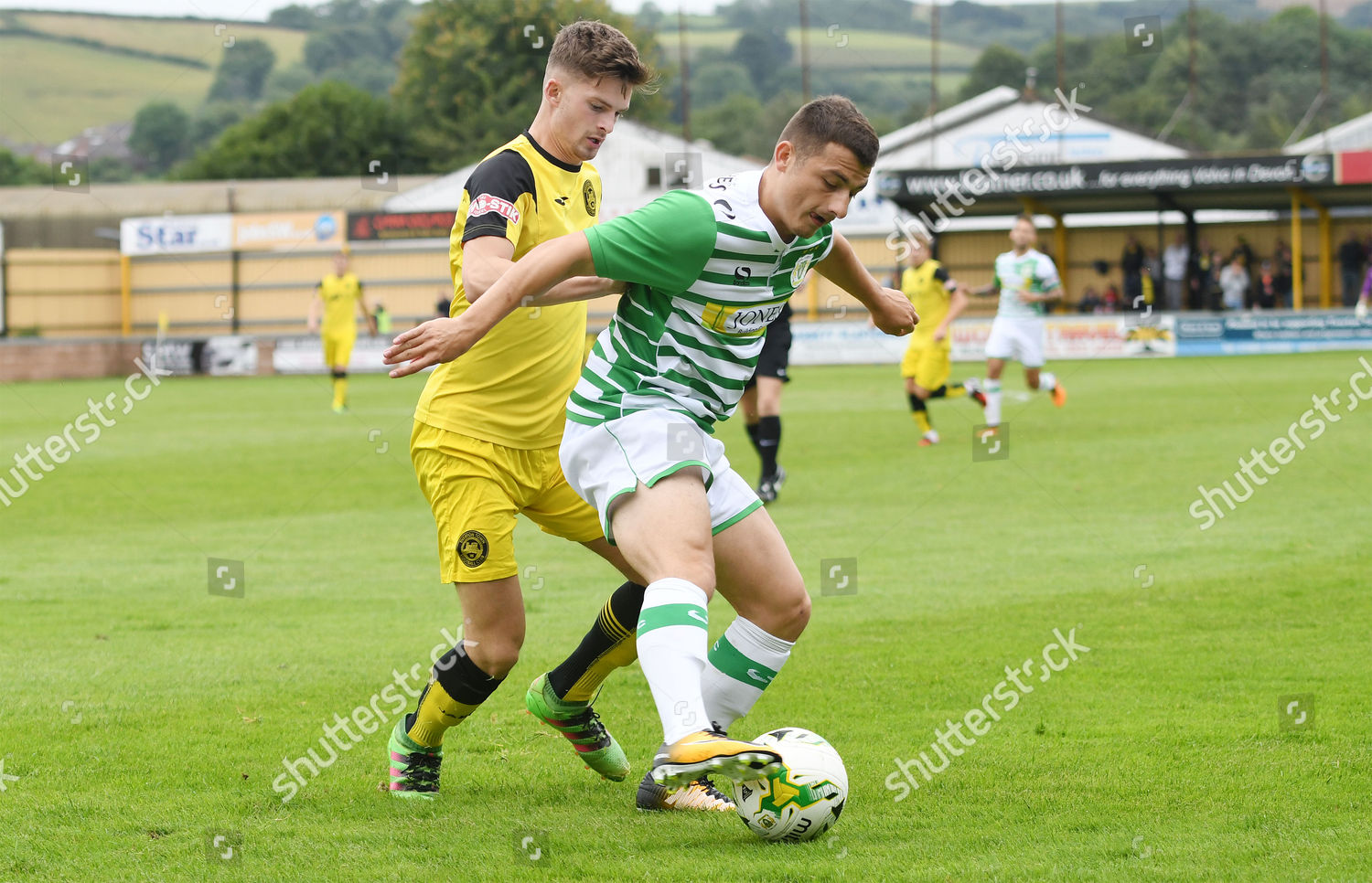 Nick Hurst Tiverton Town Battles Ball Editorial Stock Photo - Stock ...