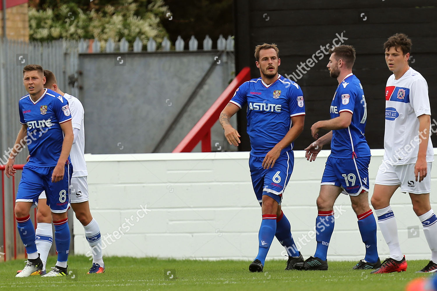 Luke Wilkinson Stevenage Celebrates Scoring Opening Editorial Stock ...