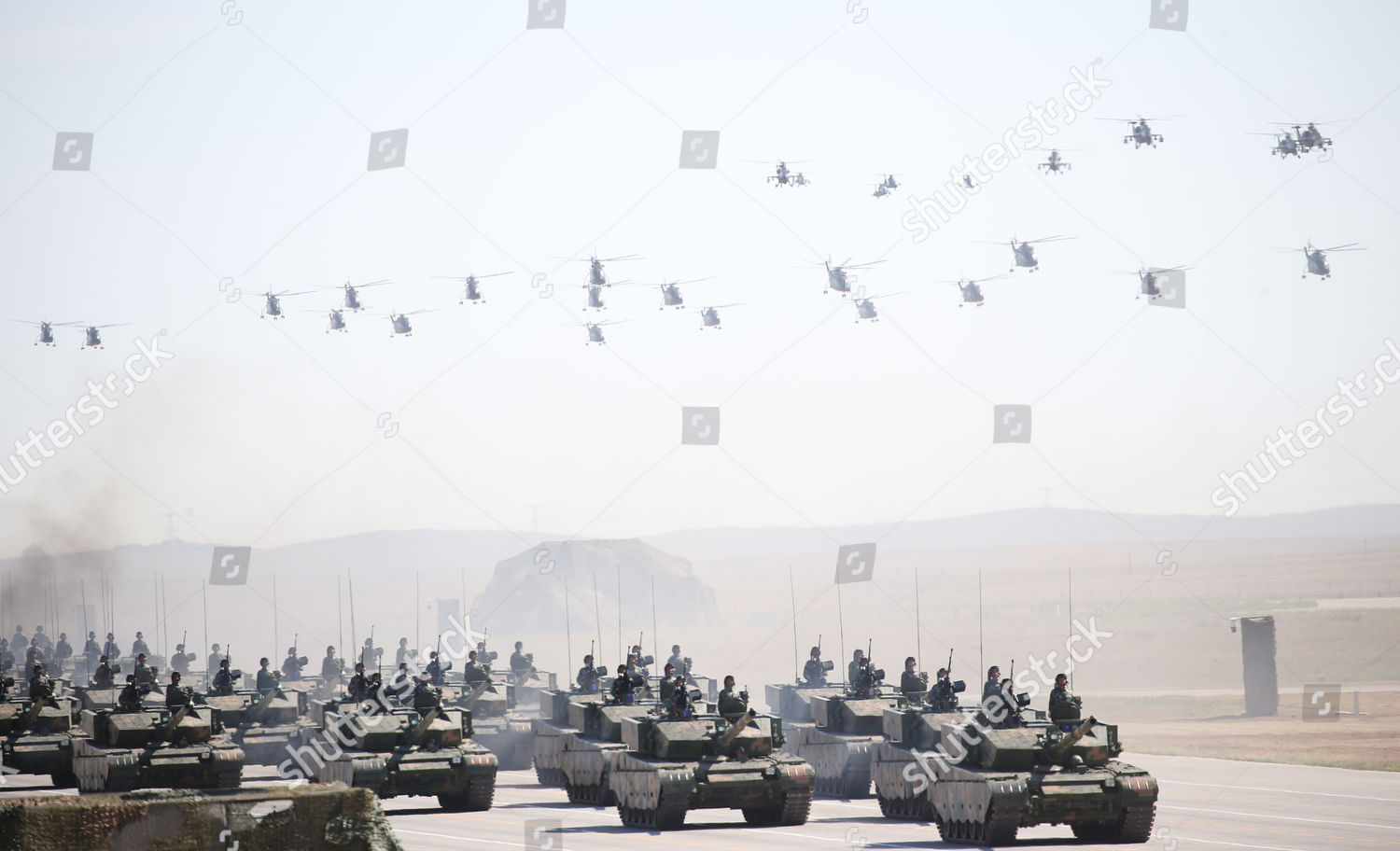 Airborne Elite Troops Tanks Formation During Editorial Stock Photo ...