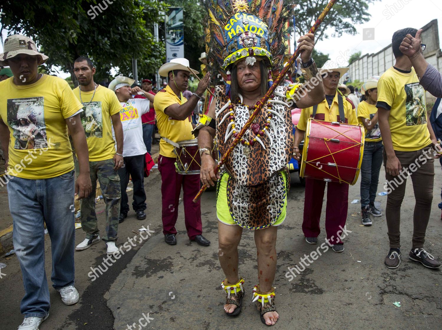 Oscar Ruiz Wears Costume Chief Cacique Editorial Stock Photo - Stock ...