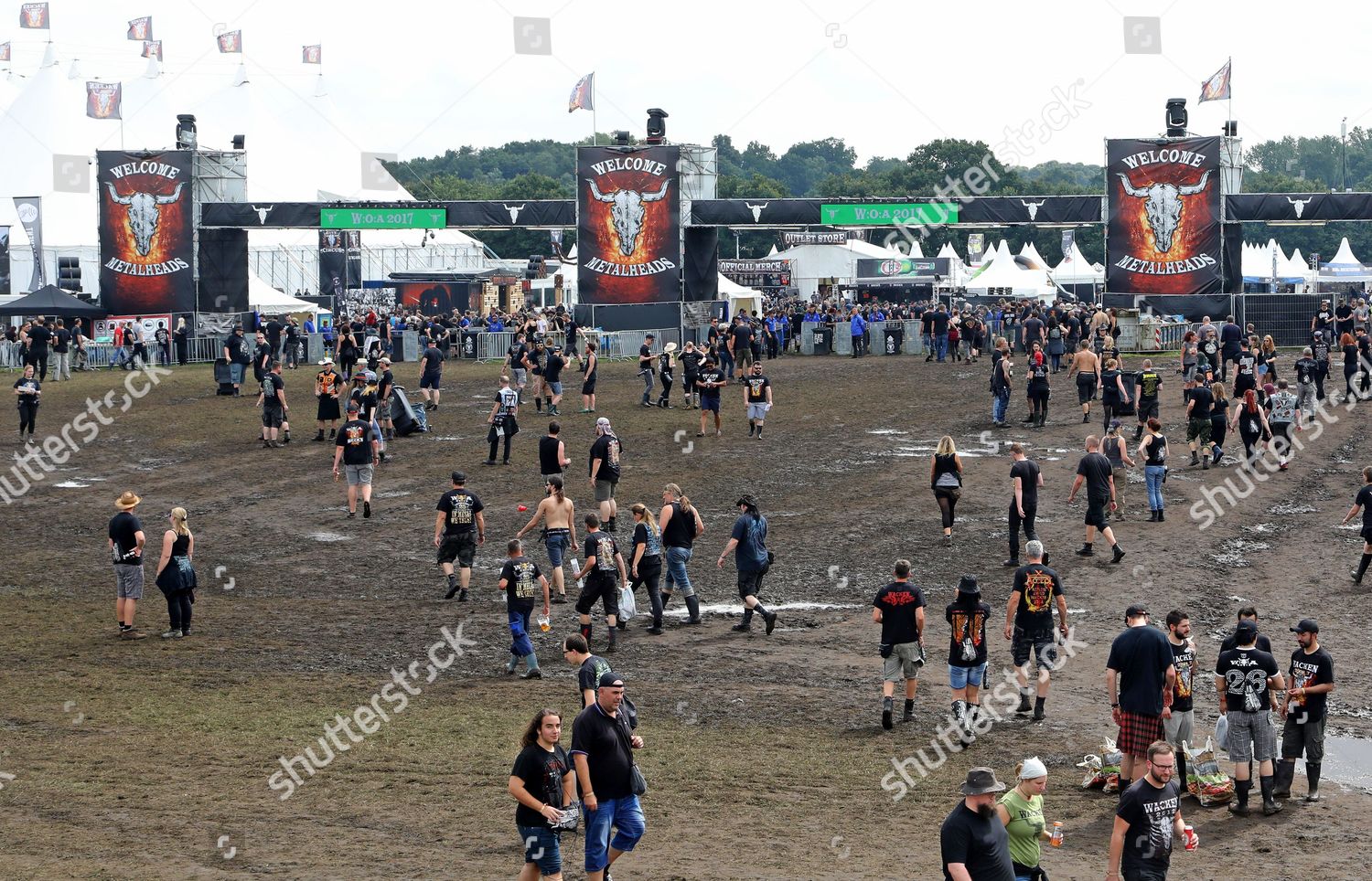 Visitors Walk Front Entrance Wacken Open Editorial Stock Photo - Stock ...