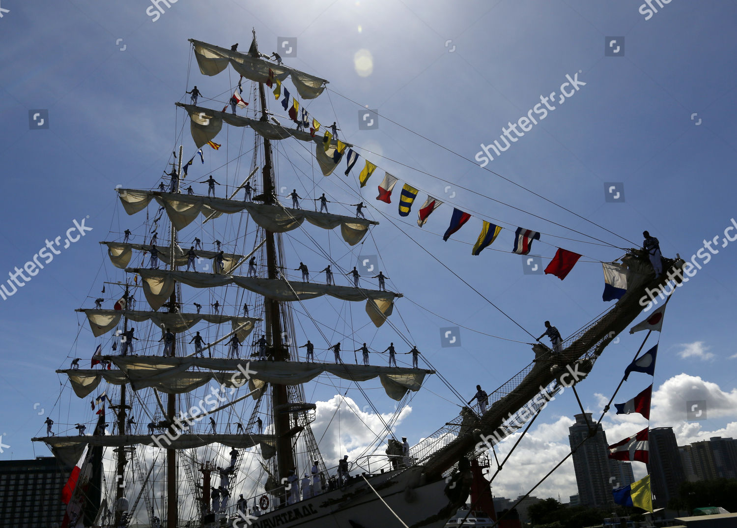 Sailors Man Yard Arms Arm Cuauhtemoc Editorial Stock Photo - Stock ...
