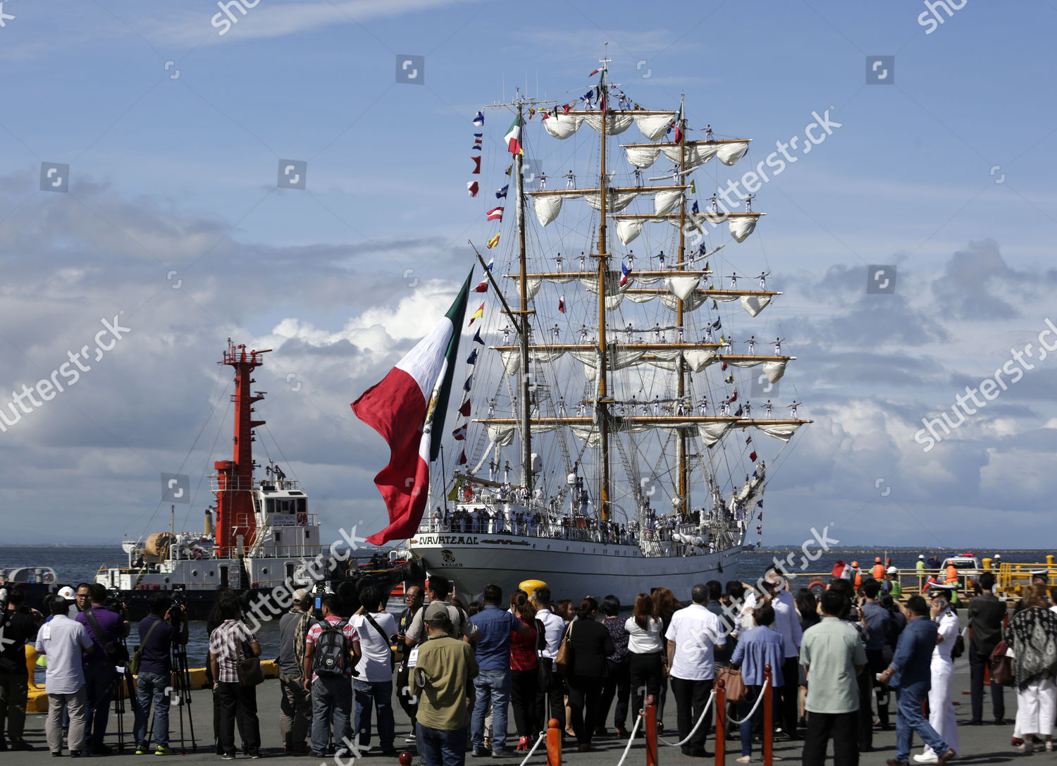 Sailors Man Yard Arms Arm Cuauhtemoc Editorial Stock Photo - Stock ...