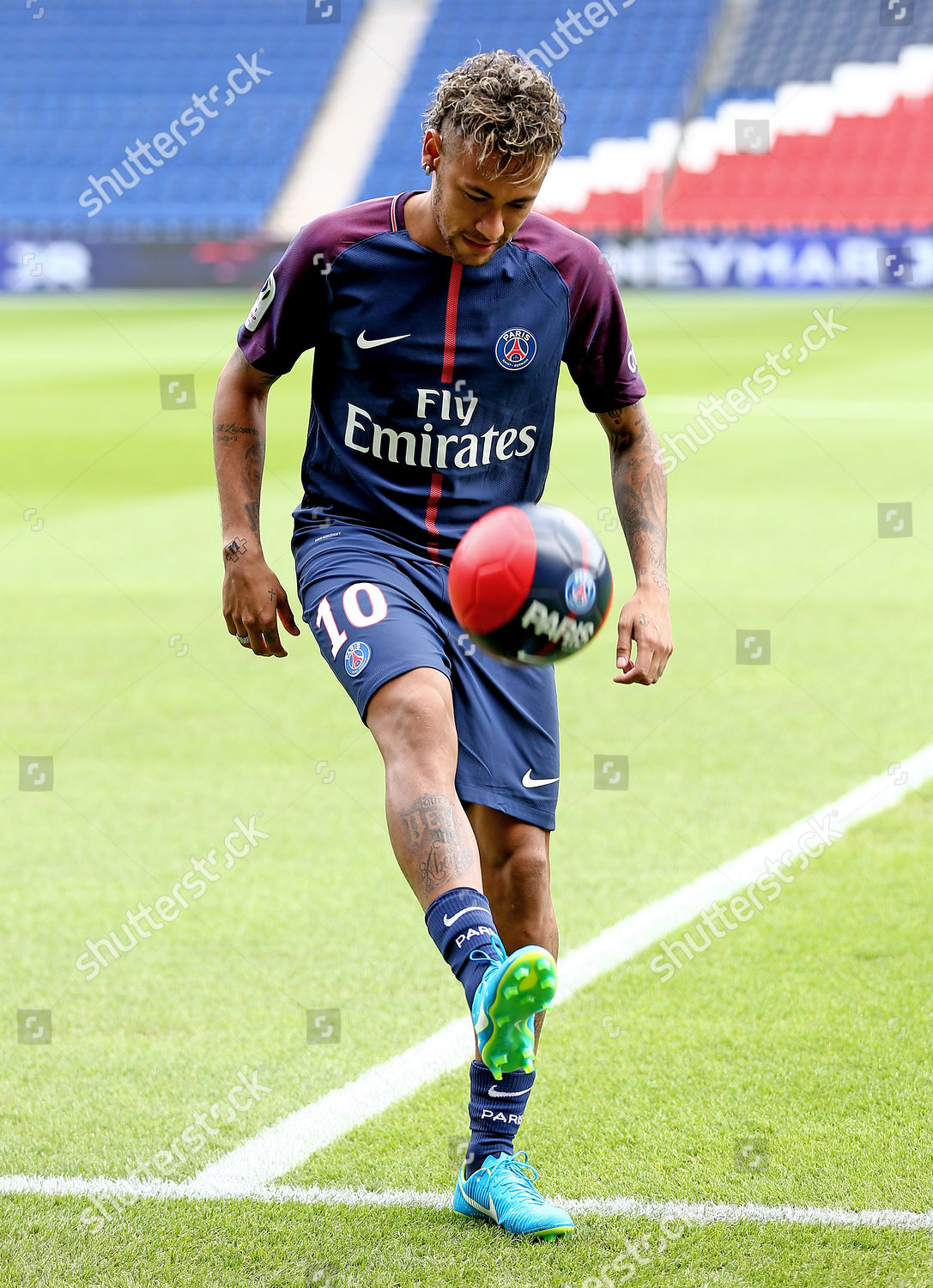 Neymar Jr During Official Psg Presentation Editorial Stock Photo ...