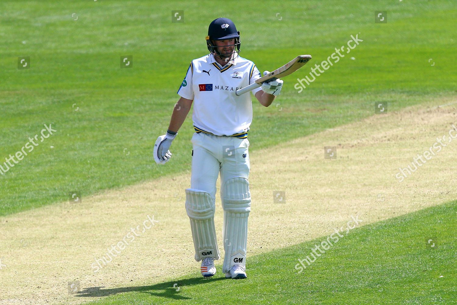 Adam Lyth Yorkshire Celebrates Scoring Halfcentury Editorial Stock ...