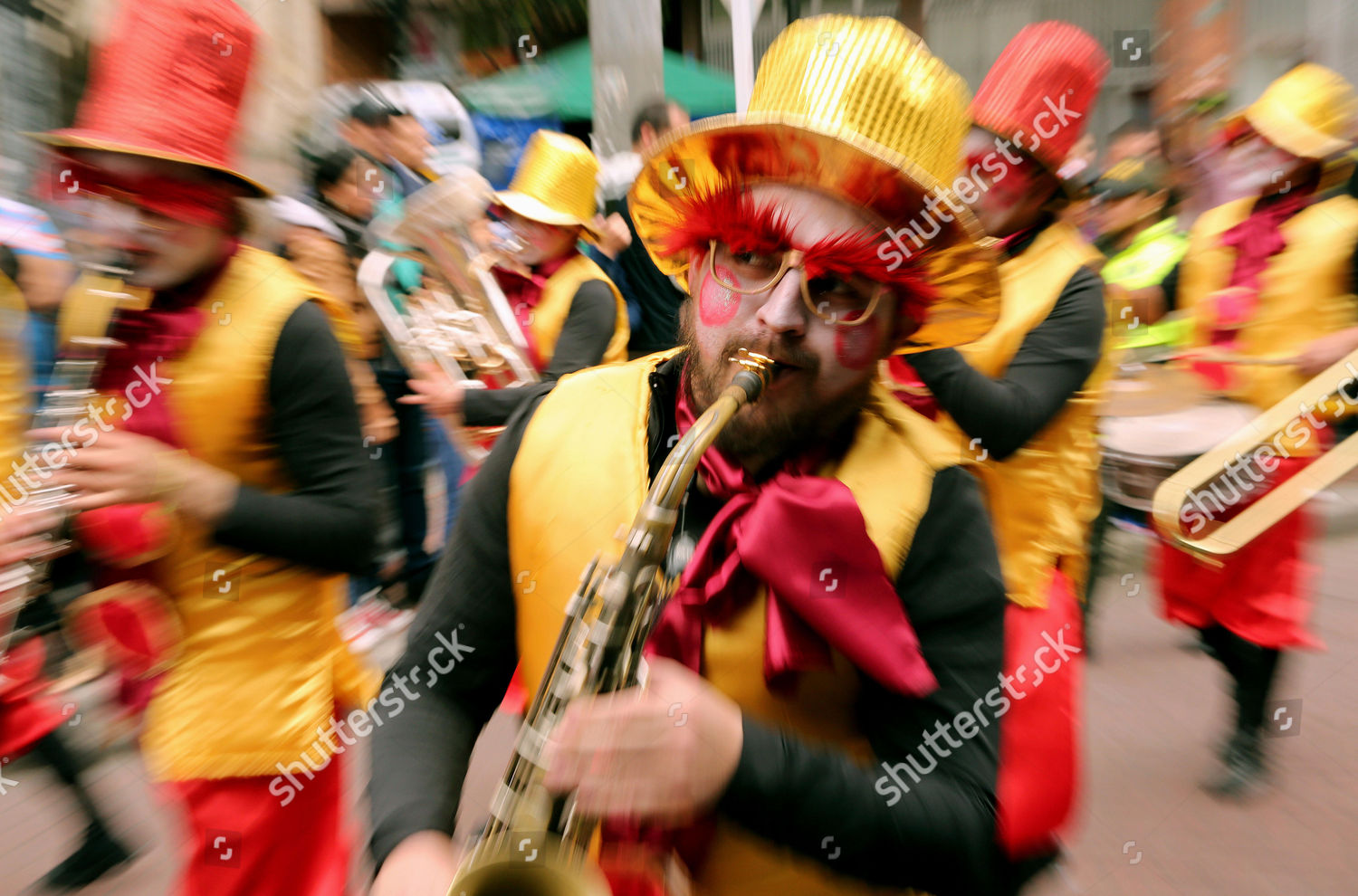 Musicians Parade On Street Part Celebration Editorial Stock Photo ...