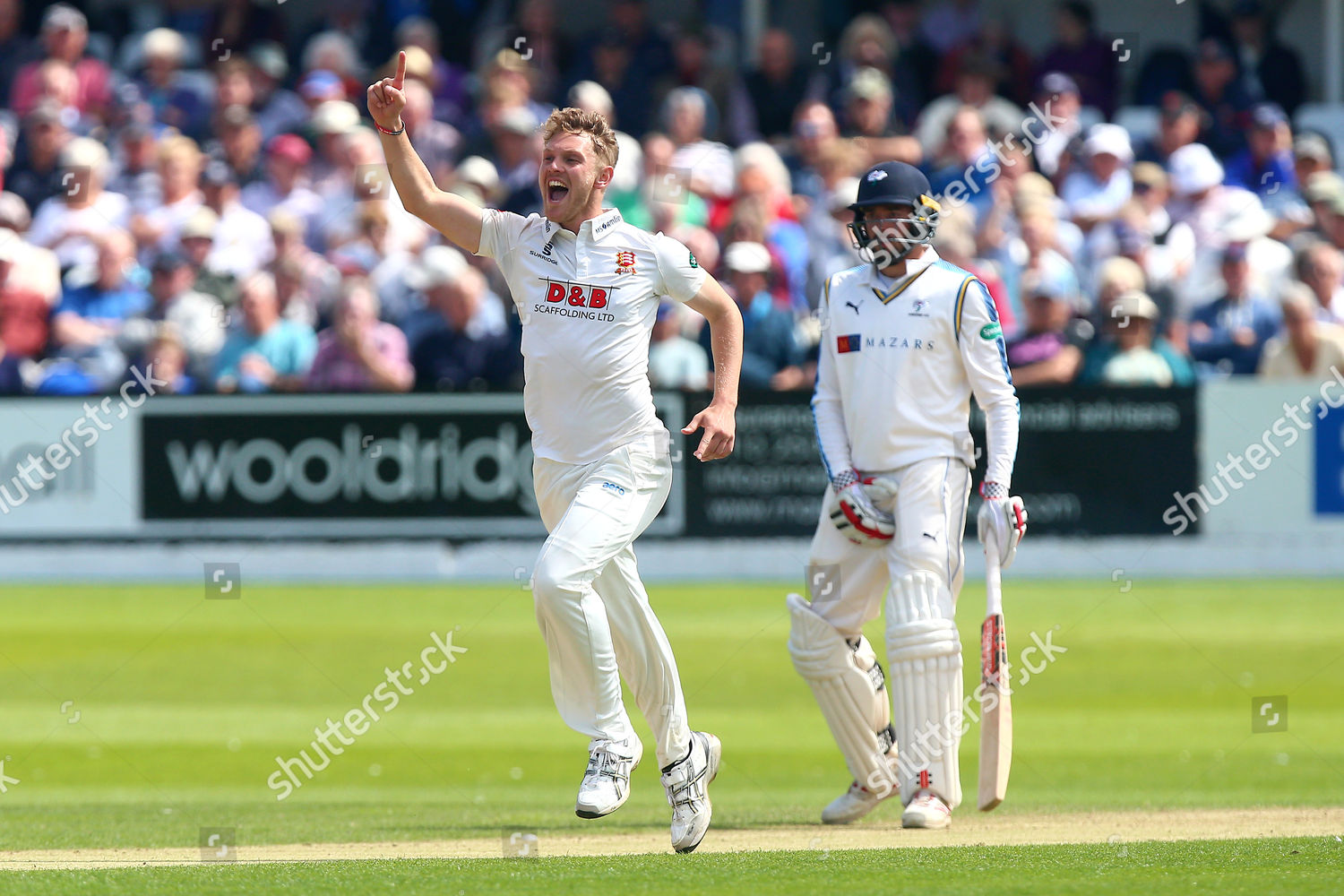 Jamie Porter Essex Celebrates Taking Wicket Editorial Stock Photo ...