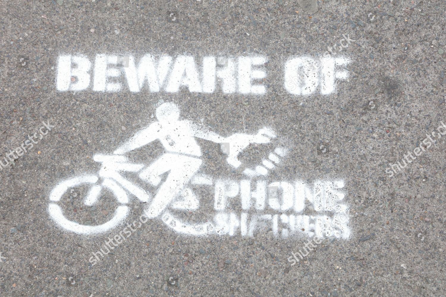 Beware Thieves On Two Wheels Alert Editorial Stock Photo - Stock Image ...