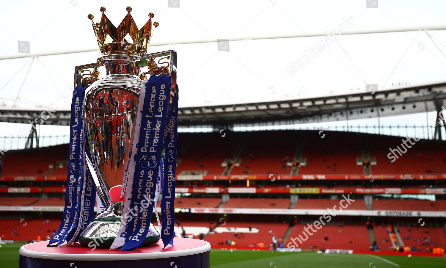 Premier League Trophy Pitchside Before Kick Editorial Stock Photo ...