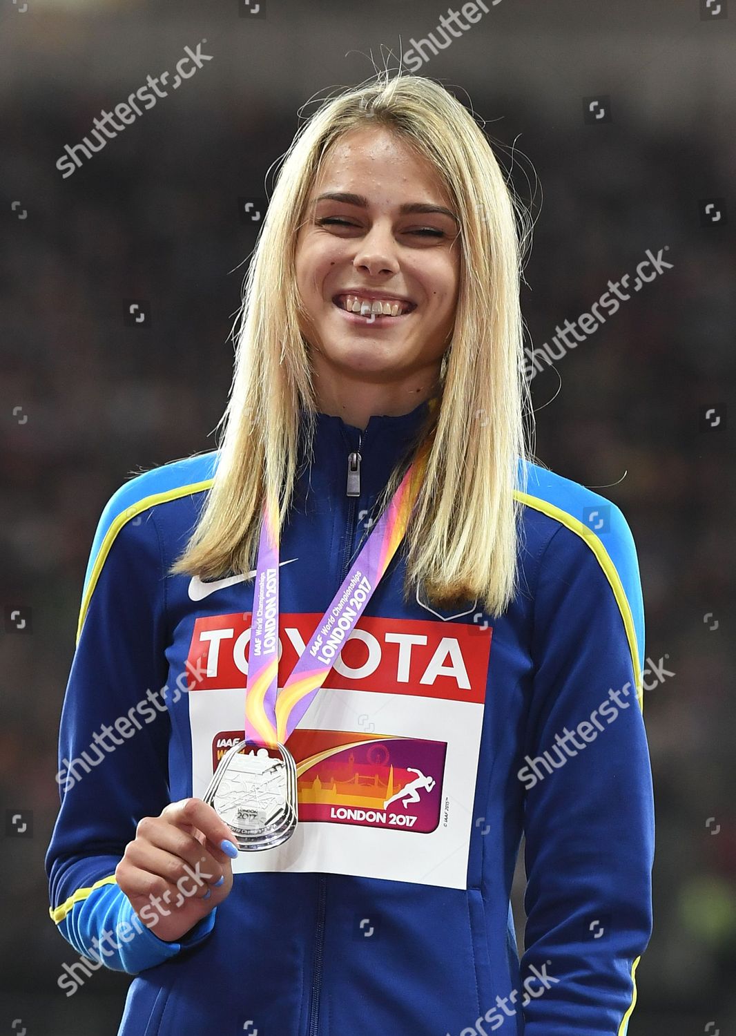 Silver Medalist Yuliia Levchenko Ukraine Poses Editorial Stock Photo ...