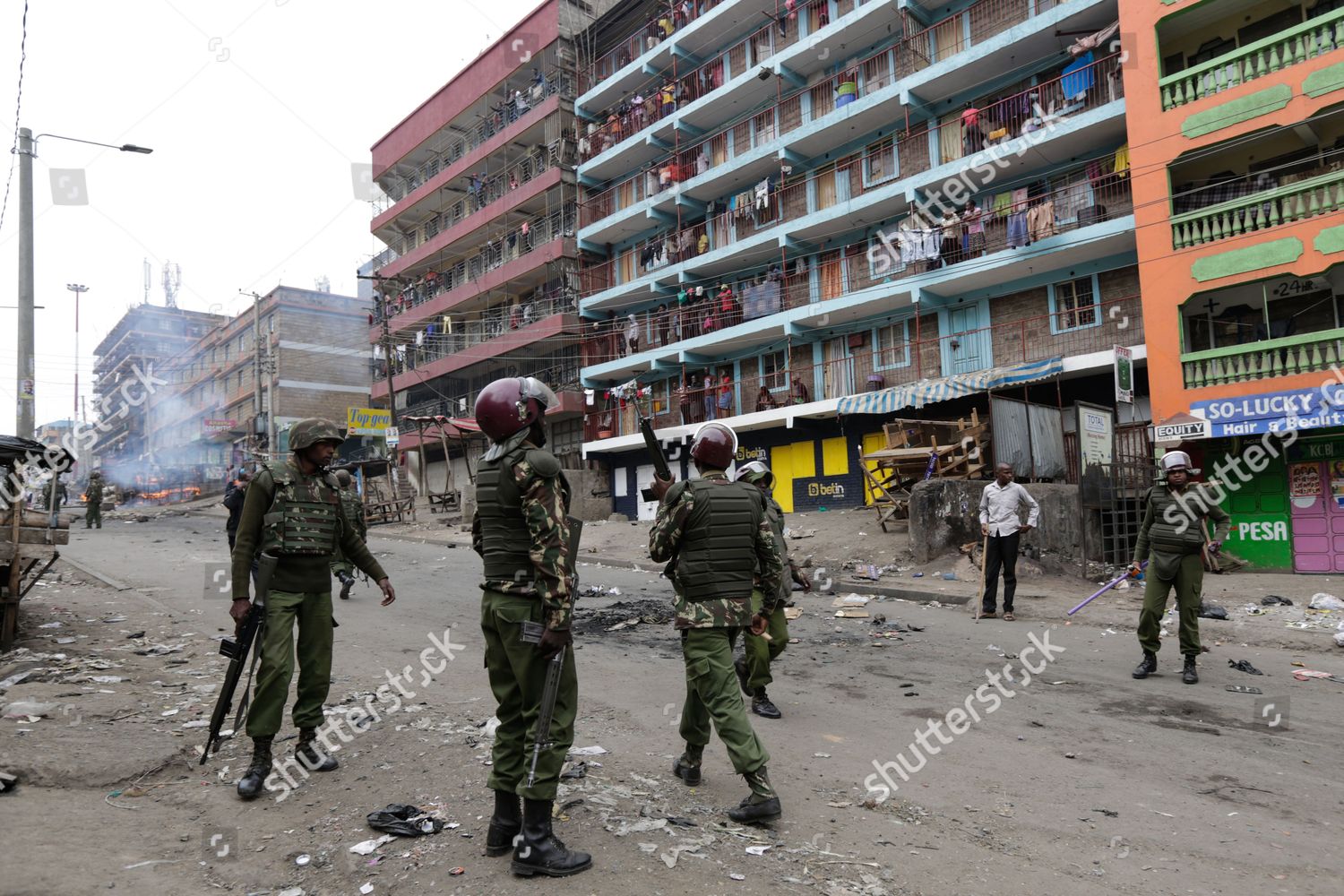 Riot Police Officers Patrol Streets They Editorial Stock Photo - Stock ...