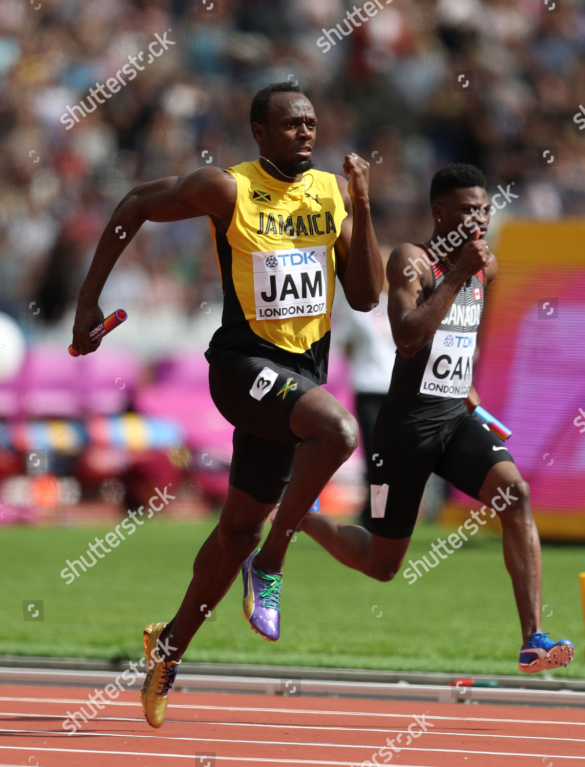 Mens 4x100m Relay Team Featuring Usain Editorial Stock Photo - Stock ...