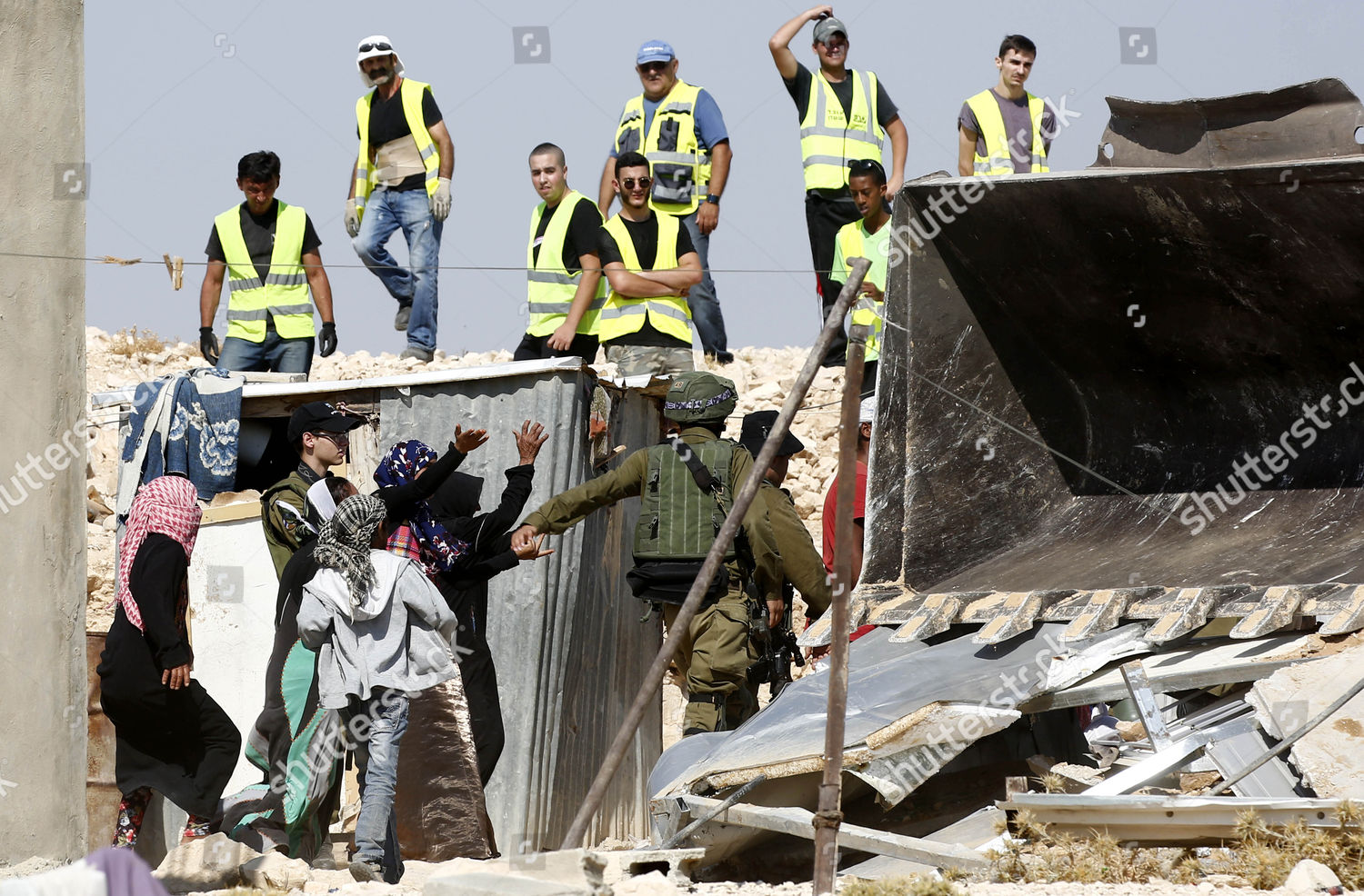 Israeli Workers Look On Palestinian Women Editorial Stock Photo - Stock ...