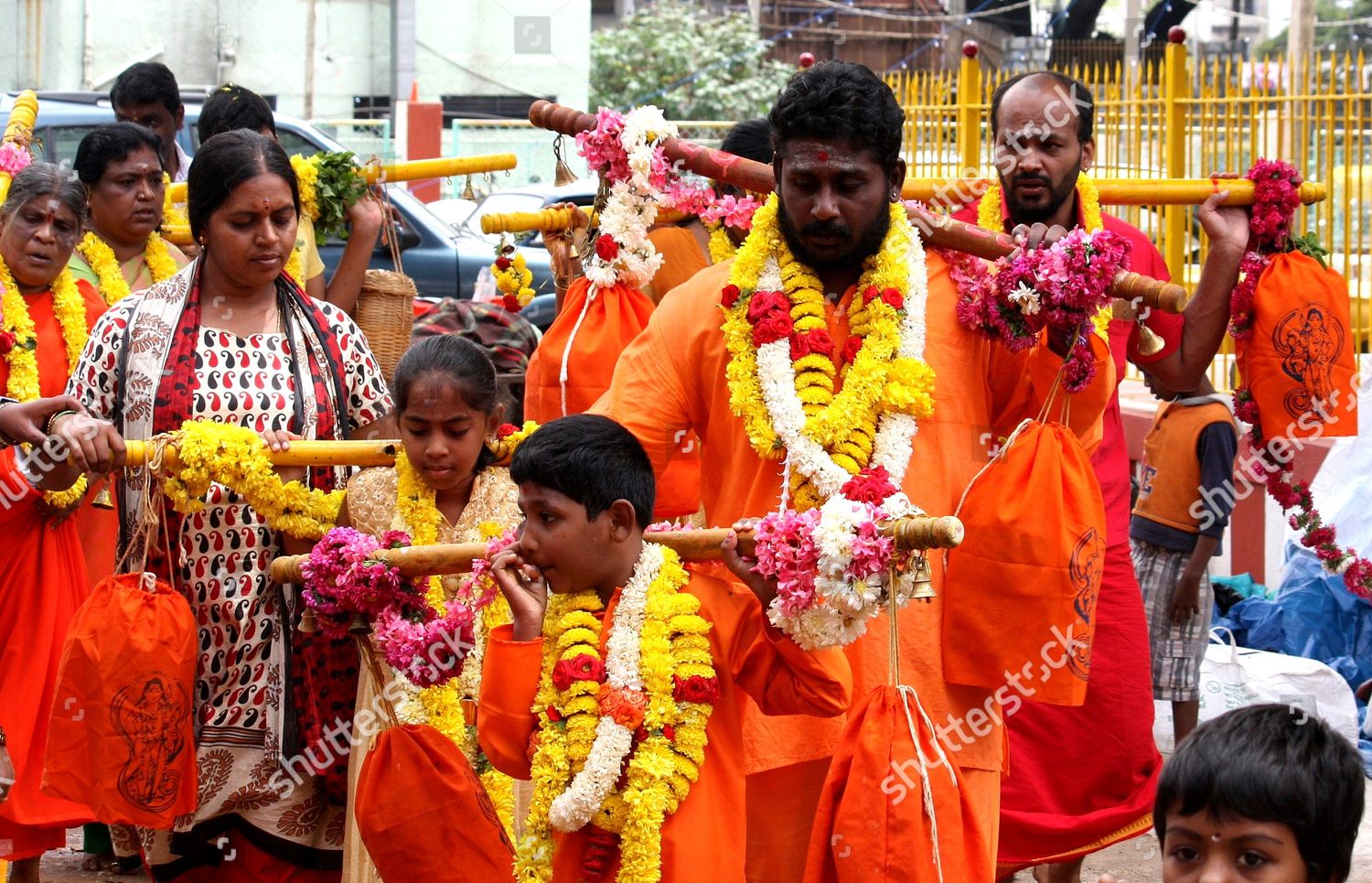 Indian Devotees Carry Adi Krithikai Kavadi Editorial Stock Photo ...