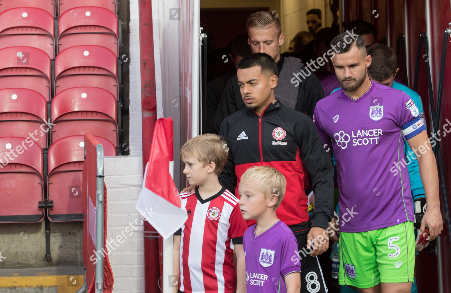 Referee Peter Bankes Leads Teams Out Editorial Stock Photo - Stock ...