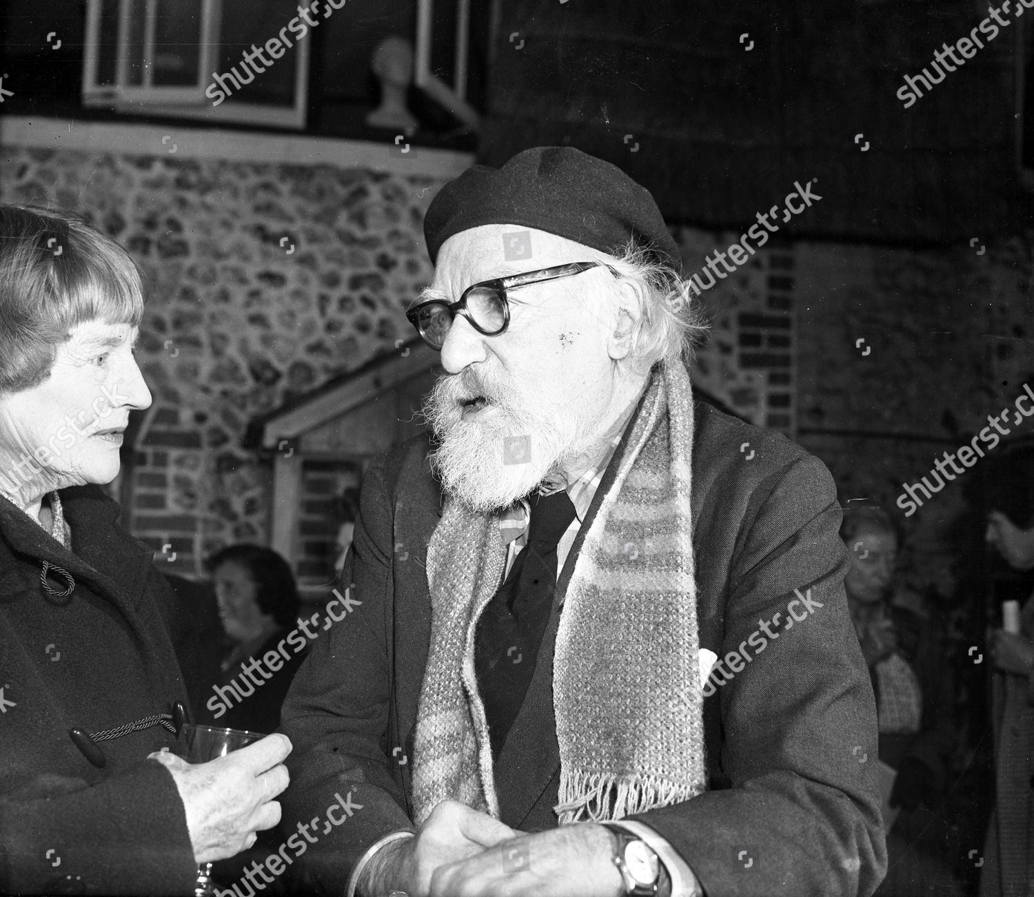 Welsh Painter Augustus John Speaks Euphemia Editorial Stock Photo ...