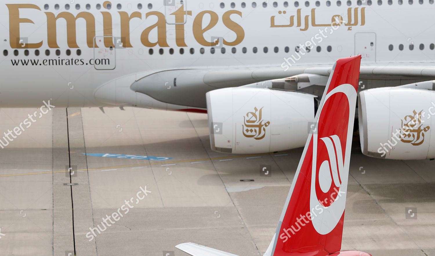 Company Signage On Aircraft Emirates Top Editorial Stock Photo - Stock ...