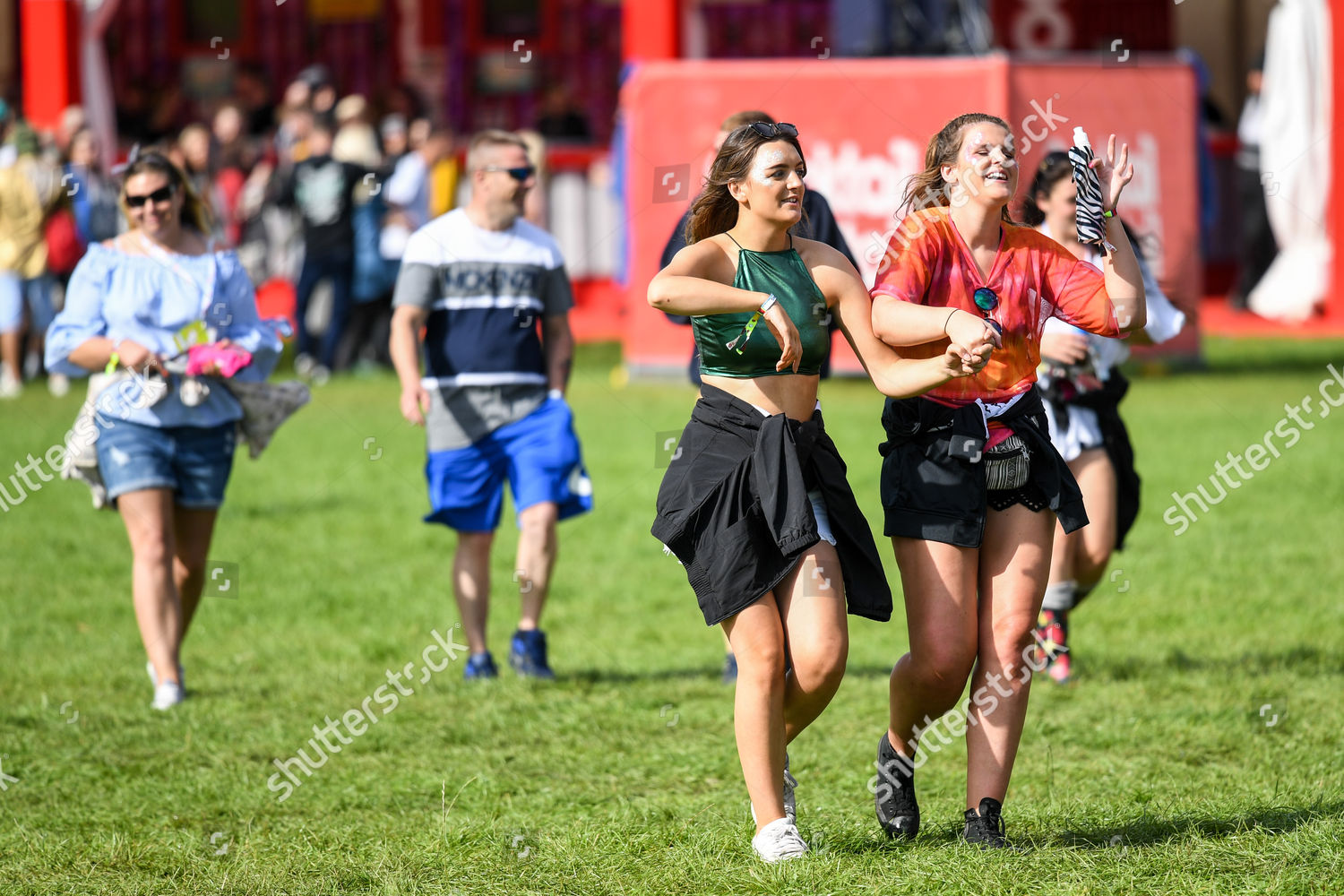 Festival Goers Arrive V Festival Editorial Stock Photo - Stock Image ...