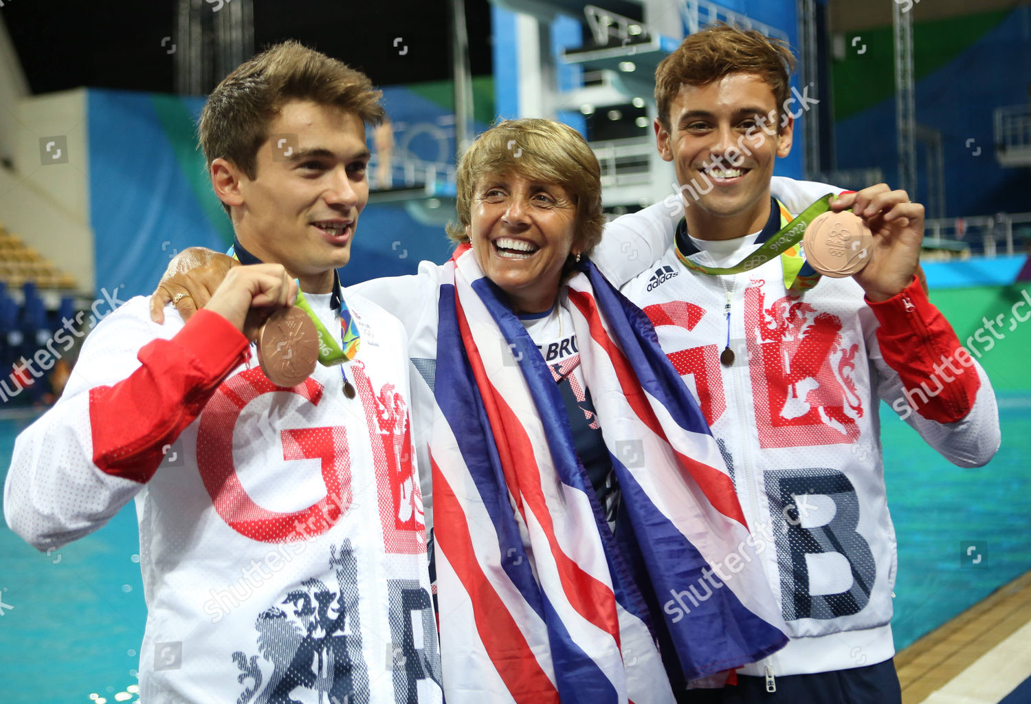Tom Daley Daniel Goodfellow Celebrate Coach Editorial Stock Photo ...