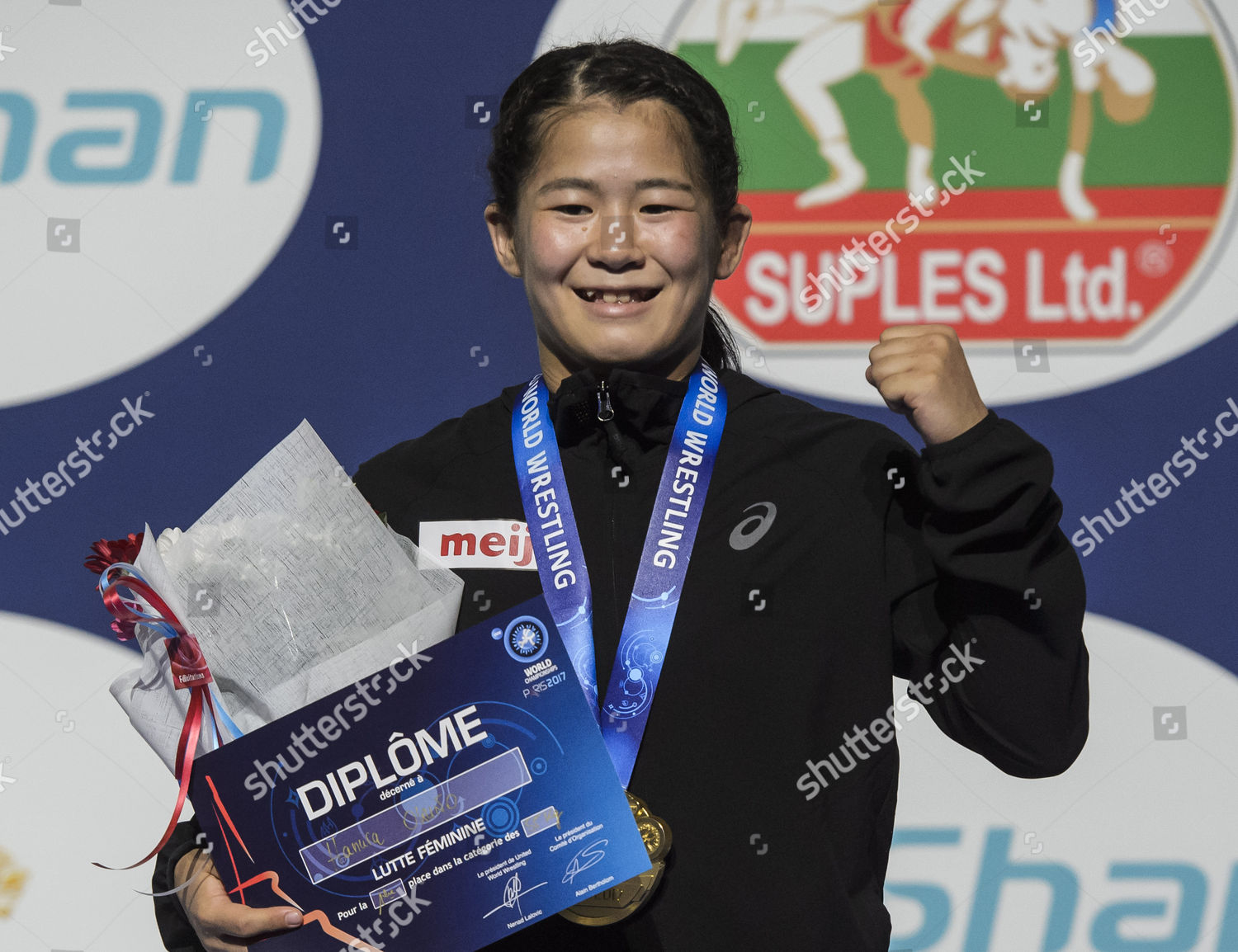 Haruna Okuno Japan Celebrates On Podium Editorial Stock Photo - Stock ...